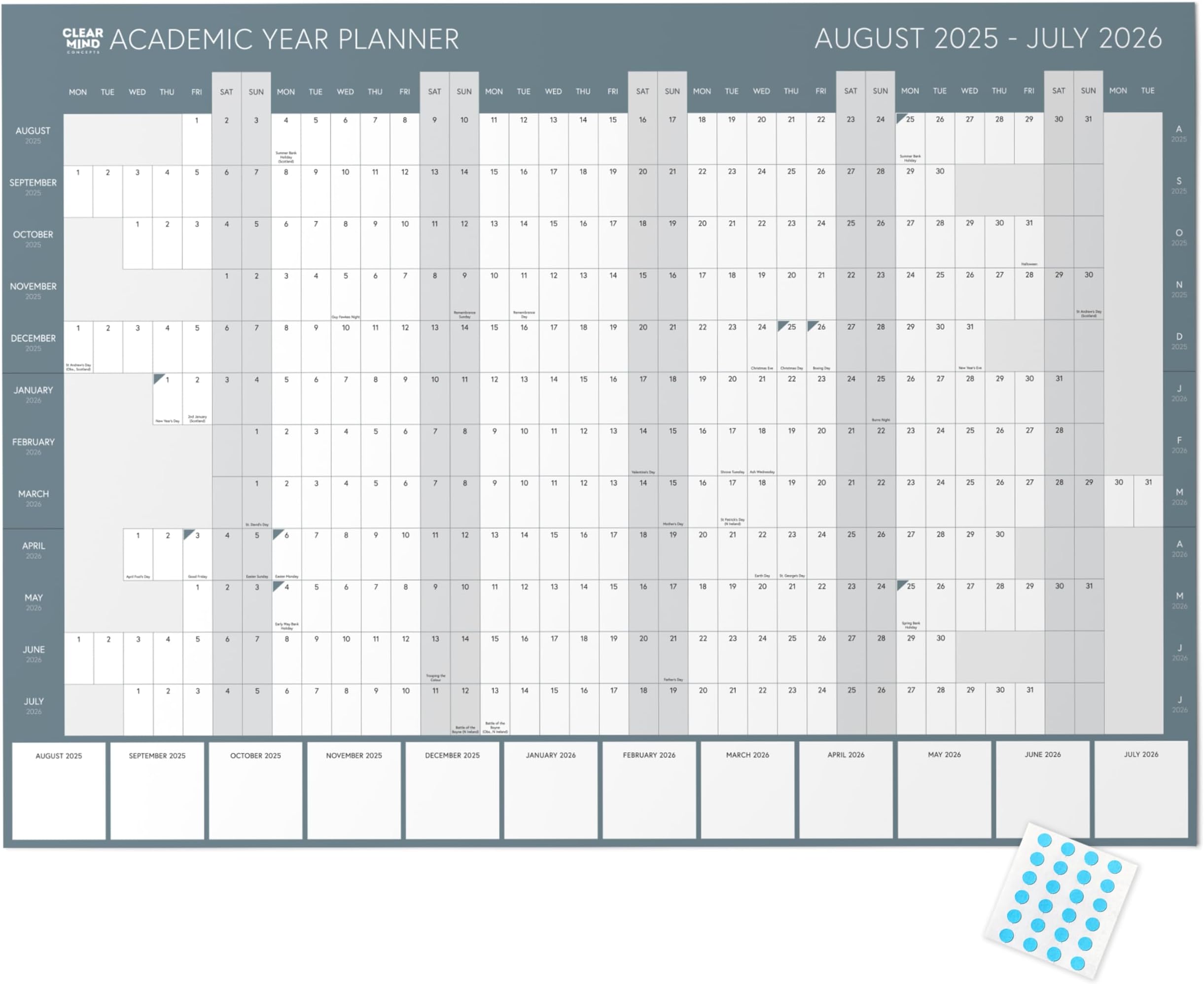 Academic Wall Planner 2025/2026 - Academic Year Wall Planner from ...