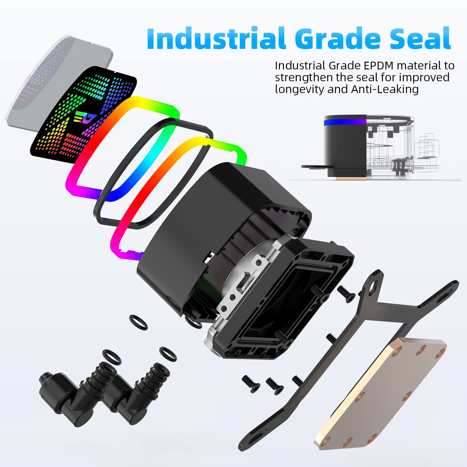 darkFlash Enfriador líquido de CPU AIO enfriador DT360 AIO de 4724in ...