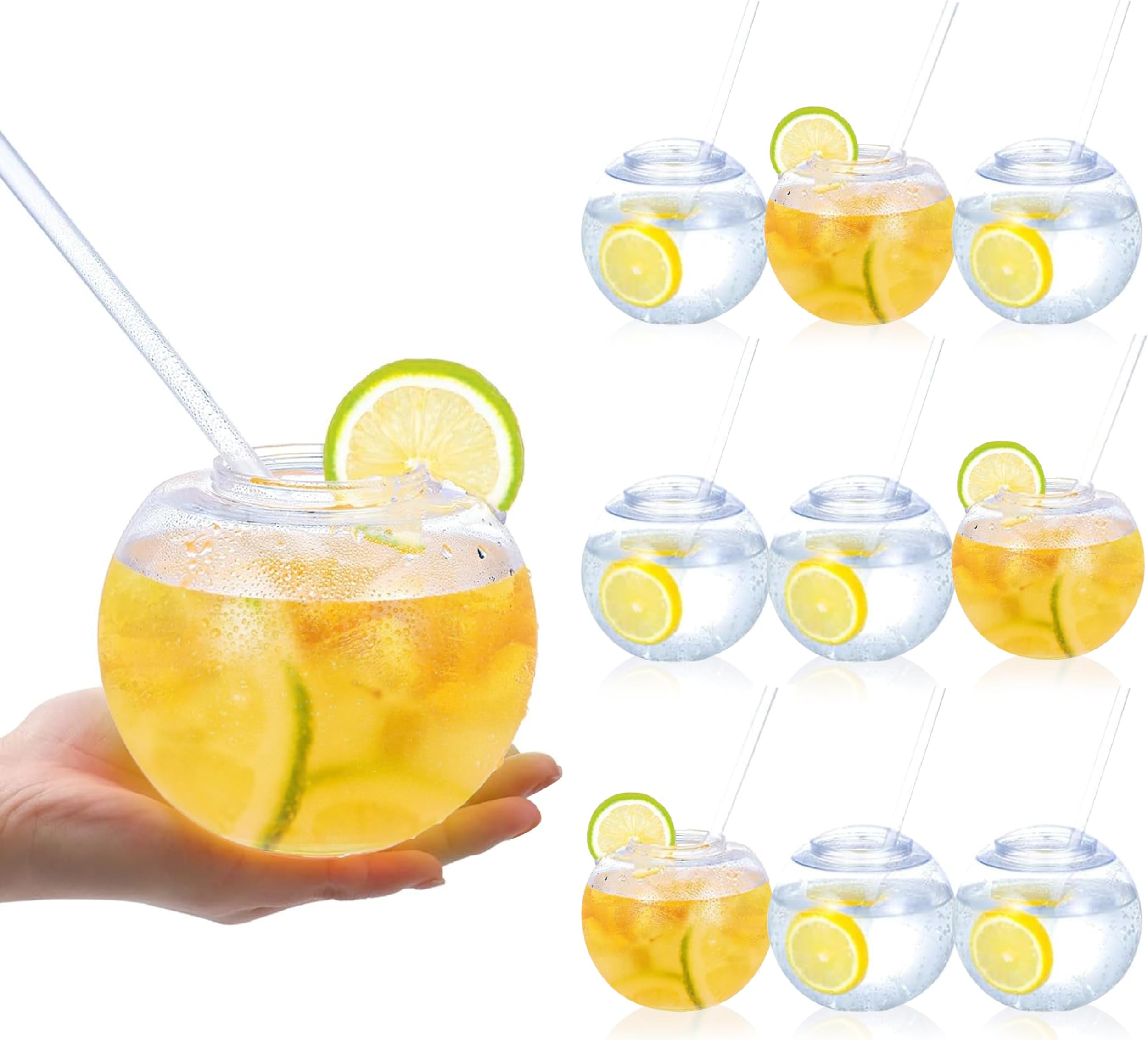 Amazon.com: Nuogo 20 Pieces Watermelon Cup with Straws and Lids 13. 5oz ...