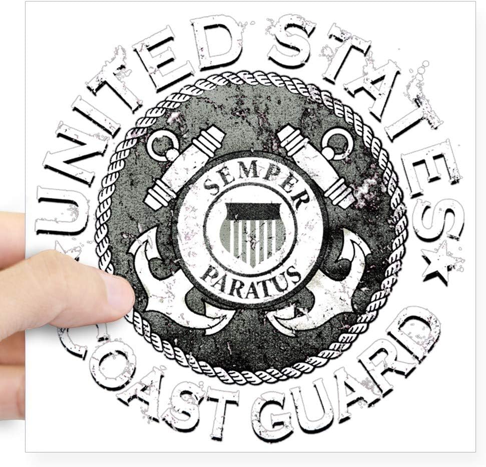 Amazon.com: Square Sticker White 3 x 3 Inch US Coast Guard Semper ...