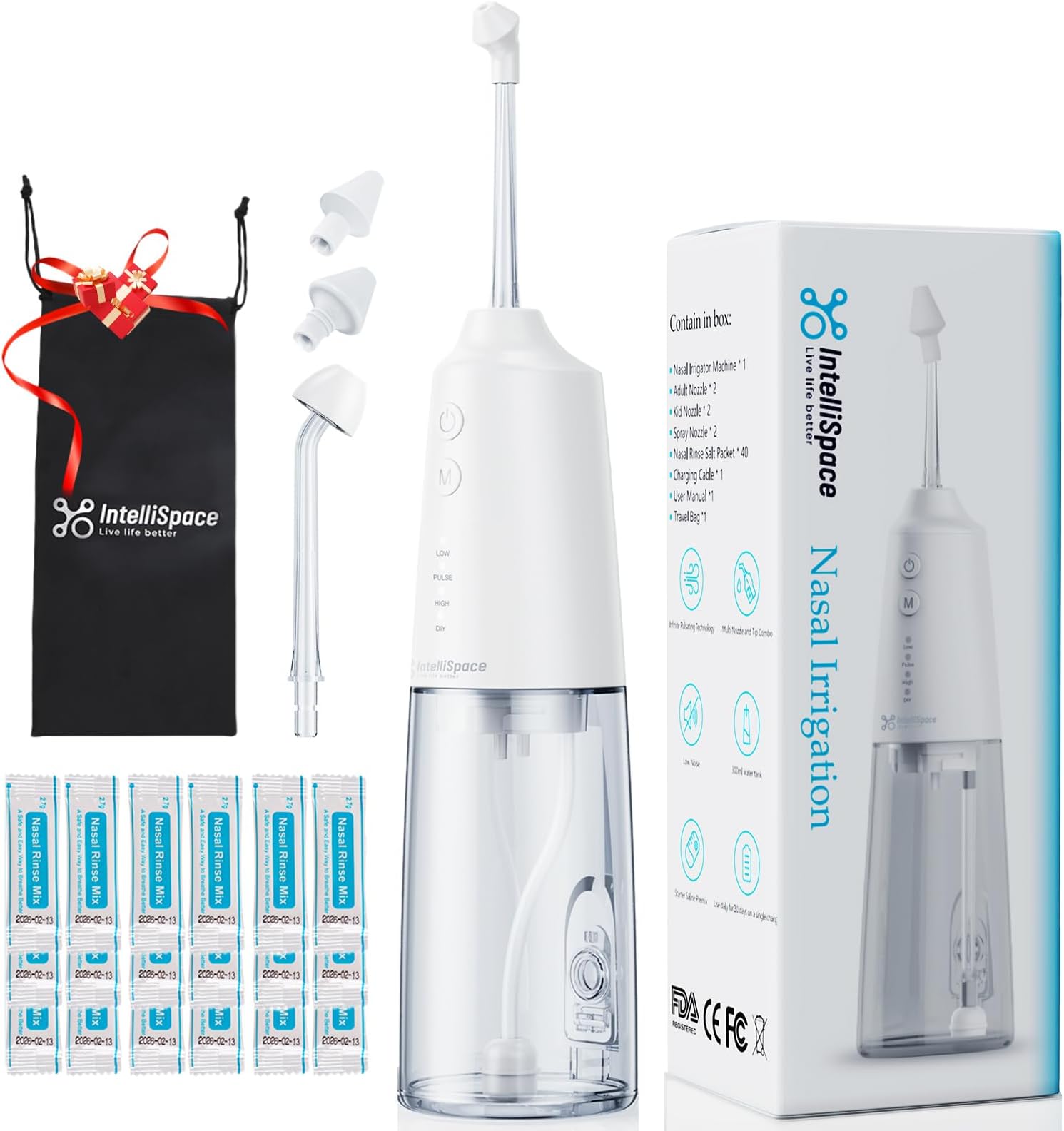 Amazon.com: IntelliSpace Electric Nasal Irrigation System Machine ...