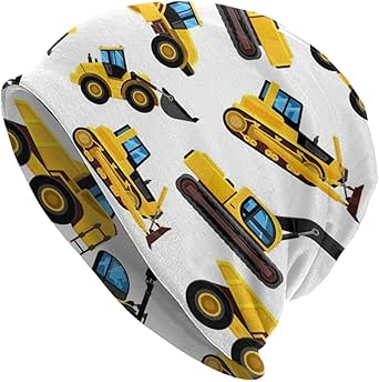 Excavator Truck Tractor Construction Hats, Beanies, Knitted Hats ...