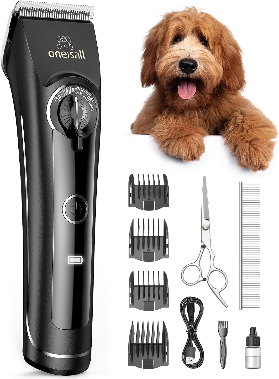 Amazon.com: oneisall Dog Clippers for Grooming Doodles Poodles Thick ...