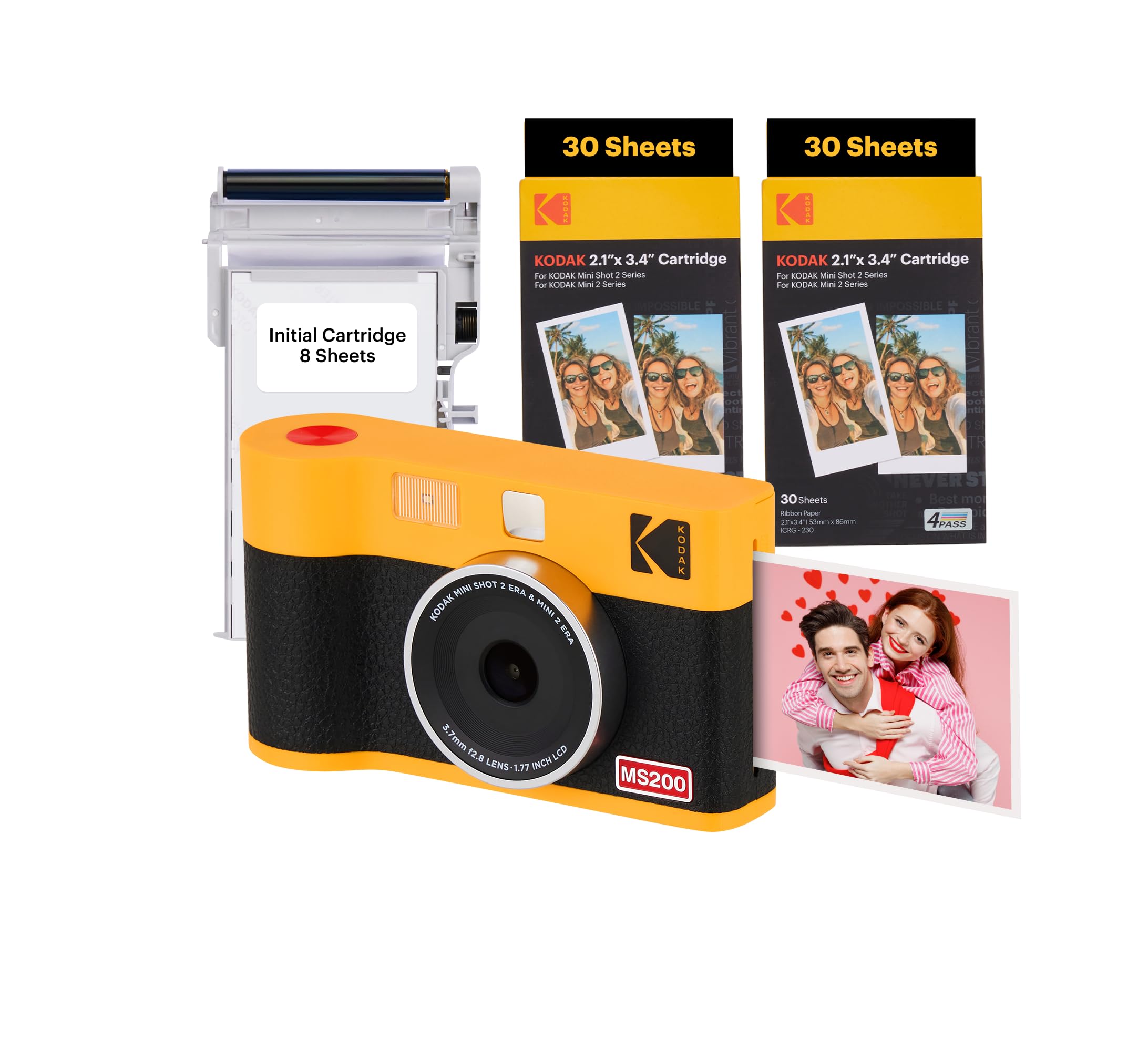 Amazon.com : KODAK Mini Shot 2 ERA 4PASS 2-in-1 Instant Camera and ...