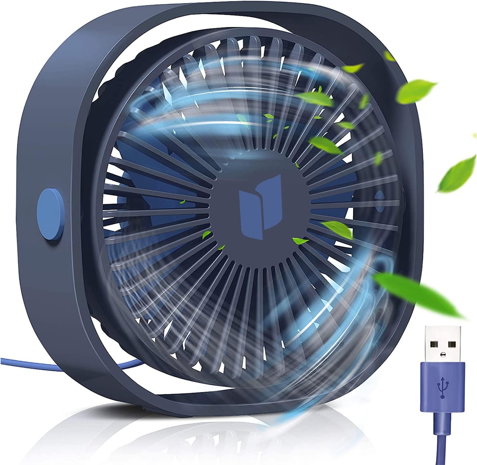 TedGem Mini Ventilateur USB, Silencieux, Portable, 3 Vitesse Réglable ...