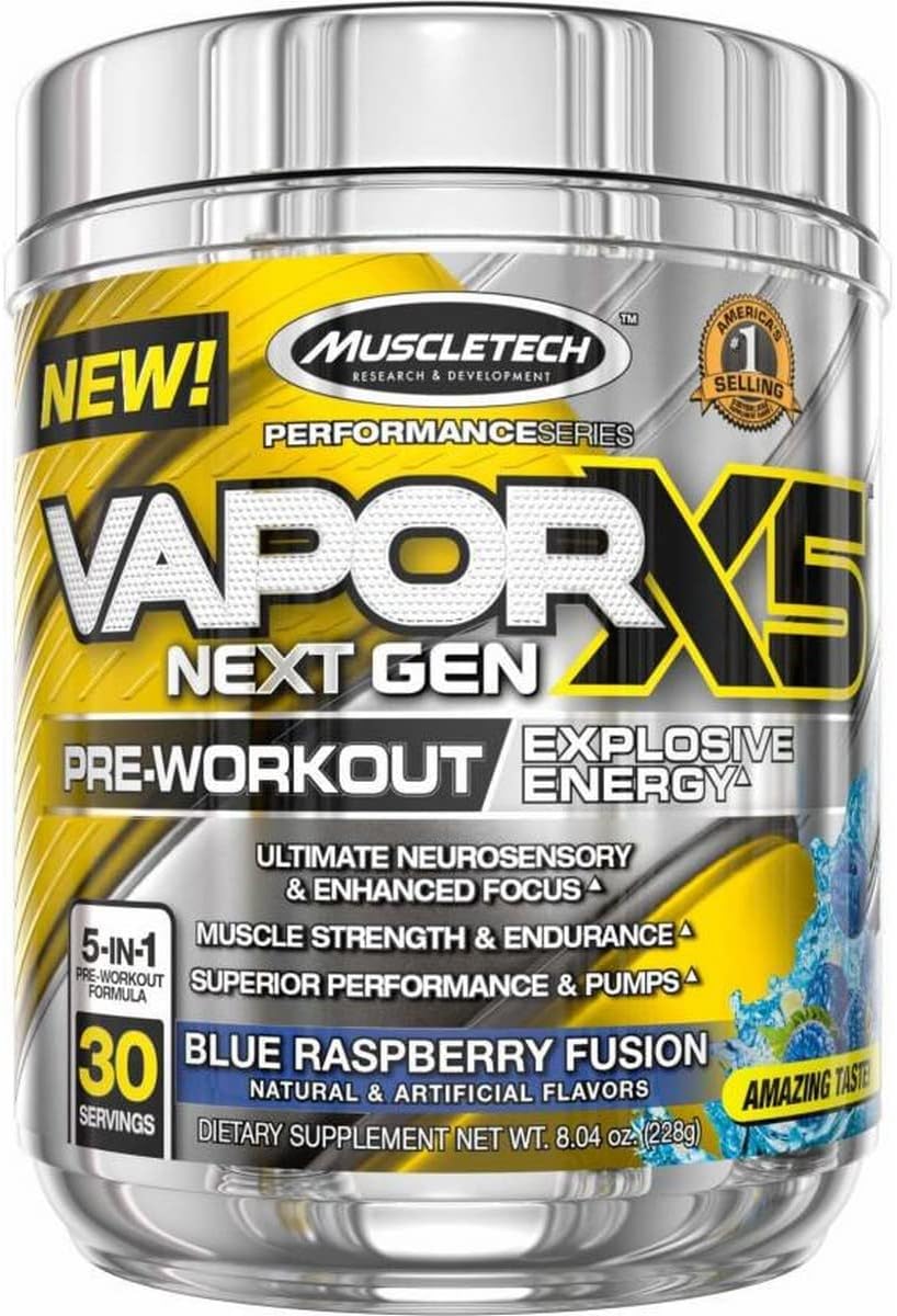 Amazon.com: MuscleTech Pre-Workout Powder, Vapor X5 - Sports Nutrition ...