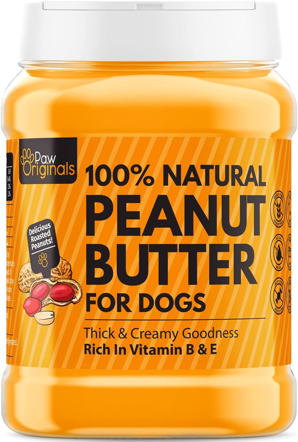 Natural Peanut Butter For Dogs & Puppy - THICK Formula ! - No Sugar ...