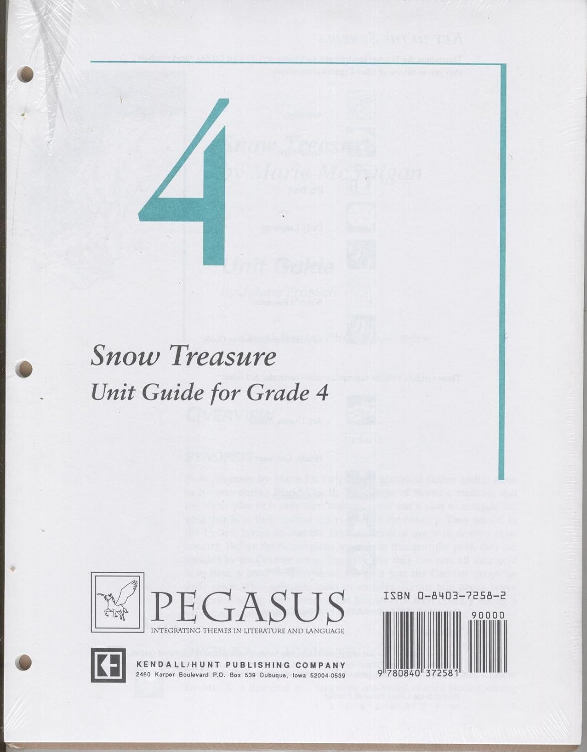 Buy Pegasus: Snow Treasure Unit Guide, Grade 4 Book Online at Low ...