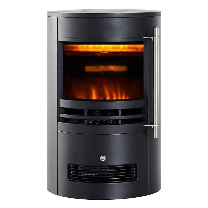 Buy HOMCOM 900W/1800W Freestanding Electric Fireplace, Indoor Heater ...