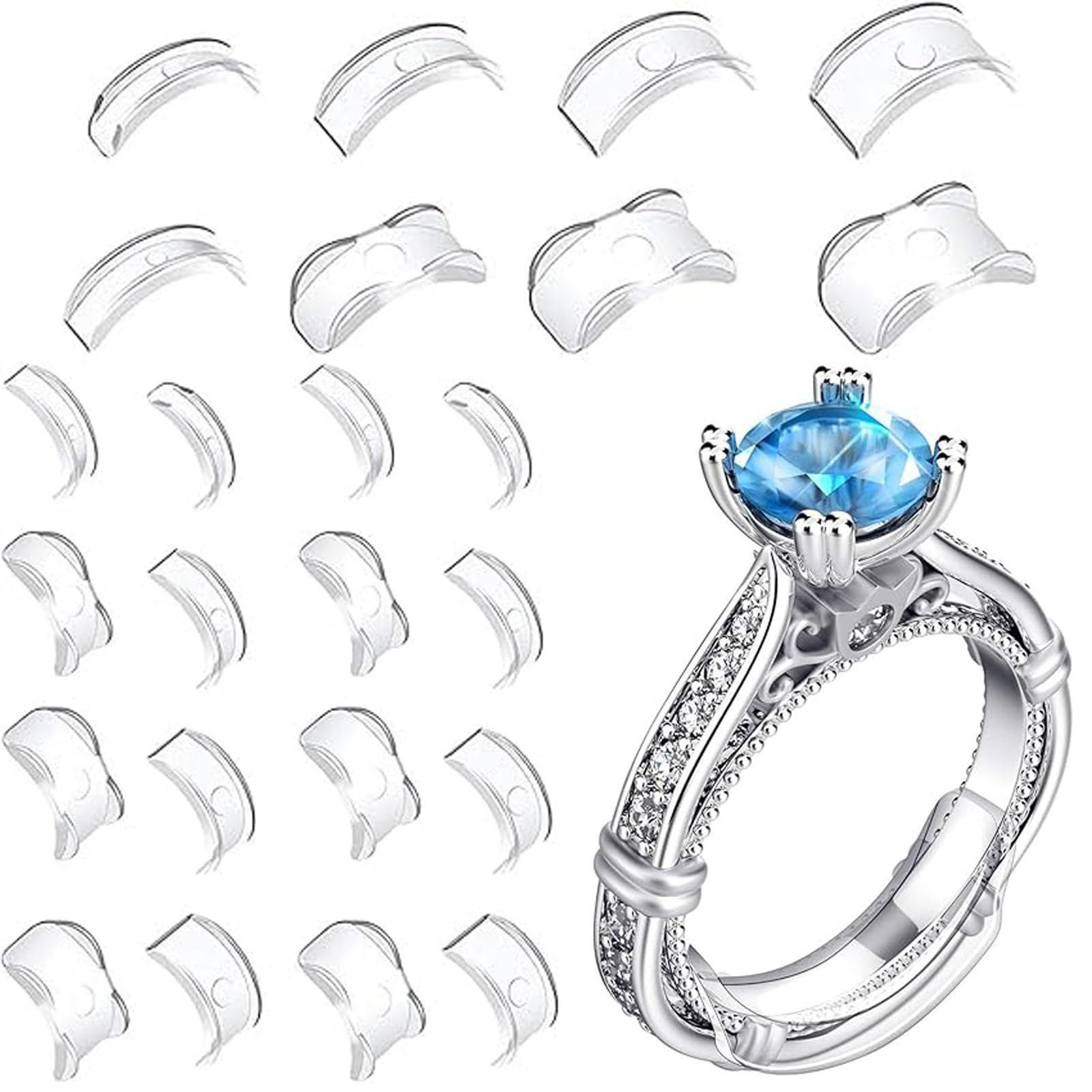 24 Pcs Ring Size Adjuster For Loose Rings, Ring Adjuster For Loose ...