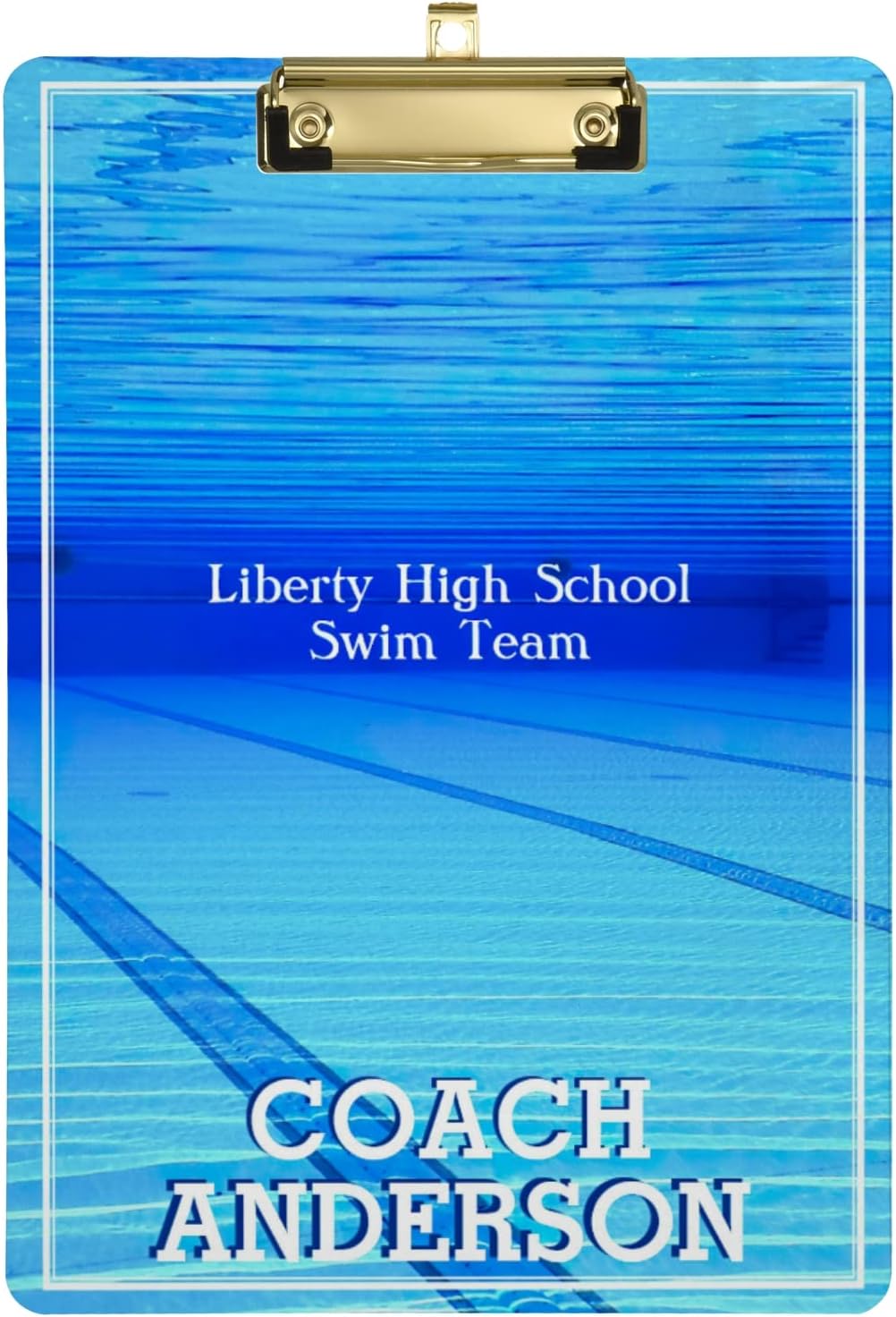 Amazon.com : Custom Clipboard A4 Letter Size Swim Team Coach Clip ...