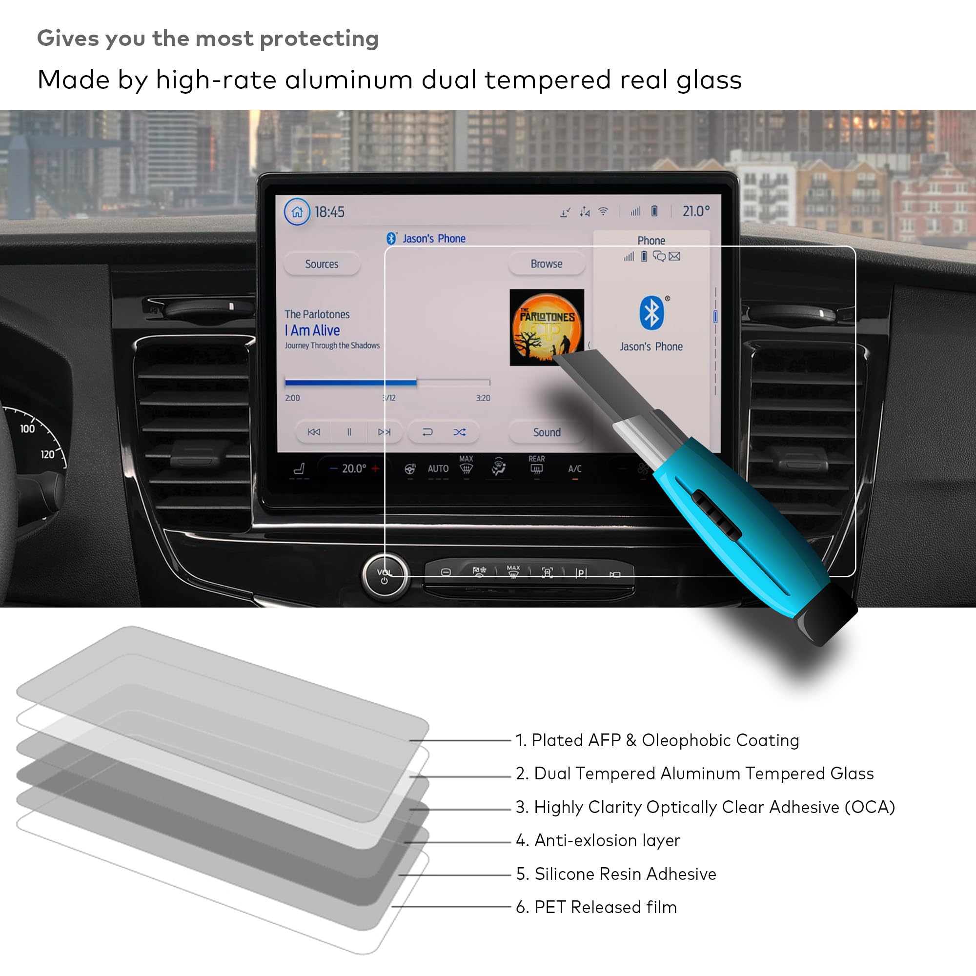 Anti-glare Vehicle Accessory Ford Transit Screen Protector 2-Pack - 12 ...