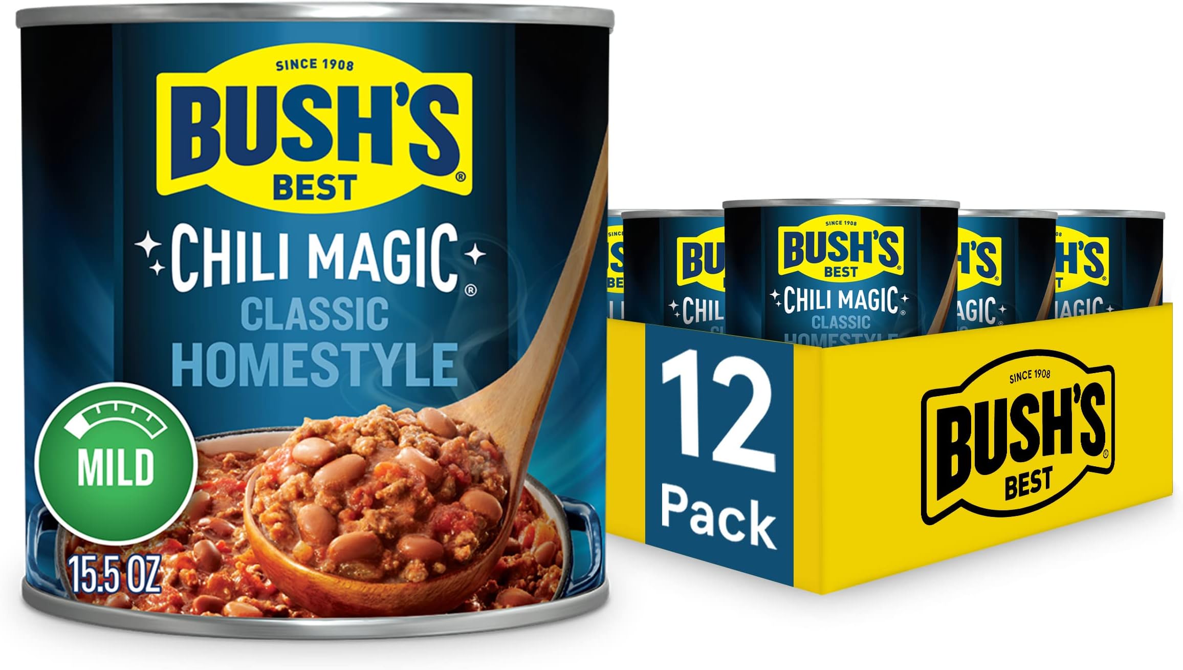 Amazon.com : BUSH'S BEST Canned Chili Magic Chili Beans Starter ...