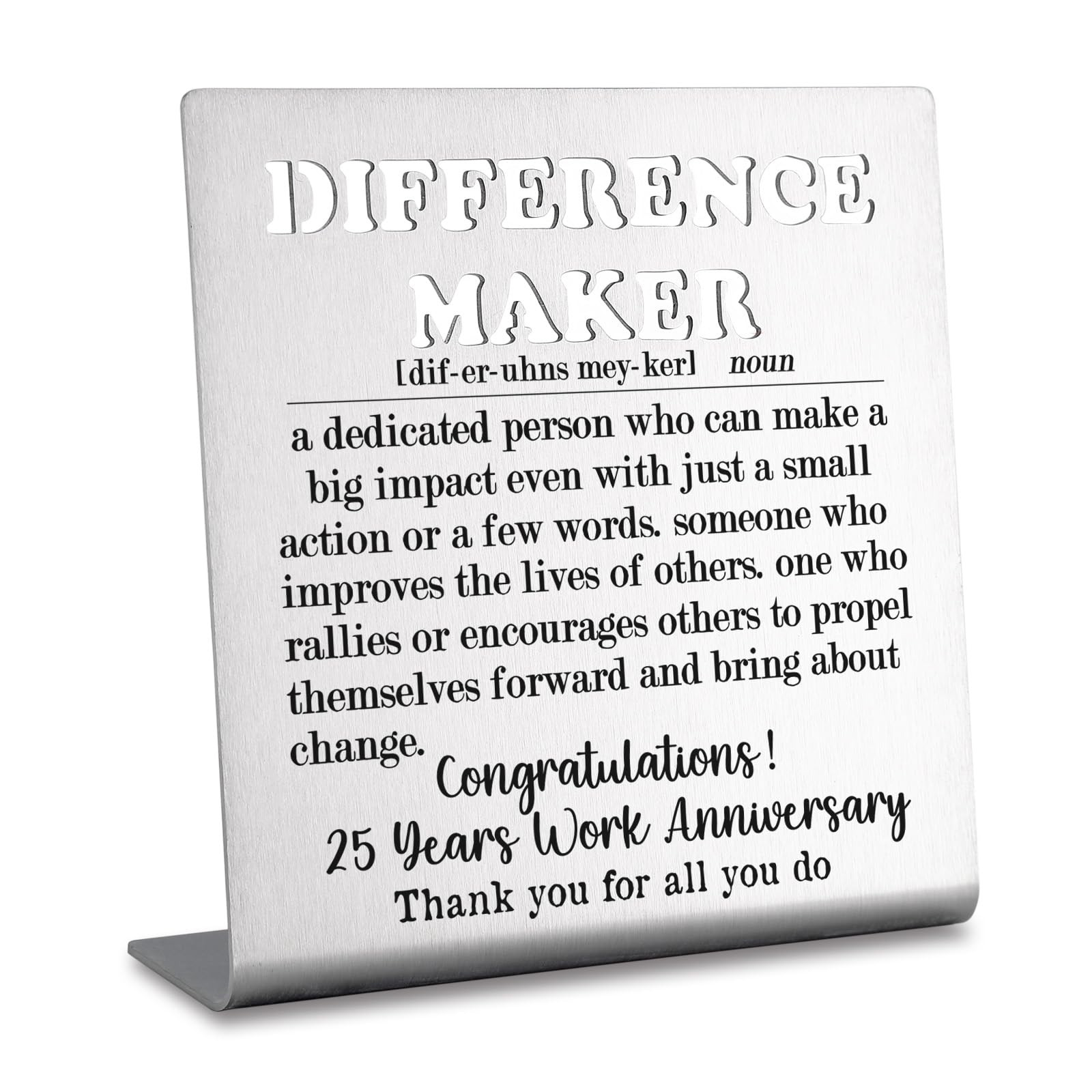 Amazon.com: 25th Work Anniversary Decor Gifts for Women, Men, Thank You ...