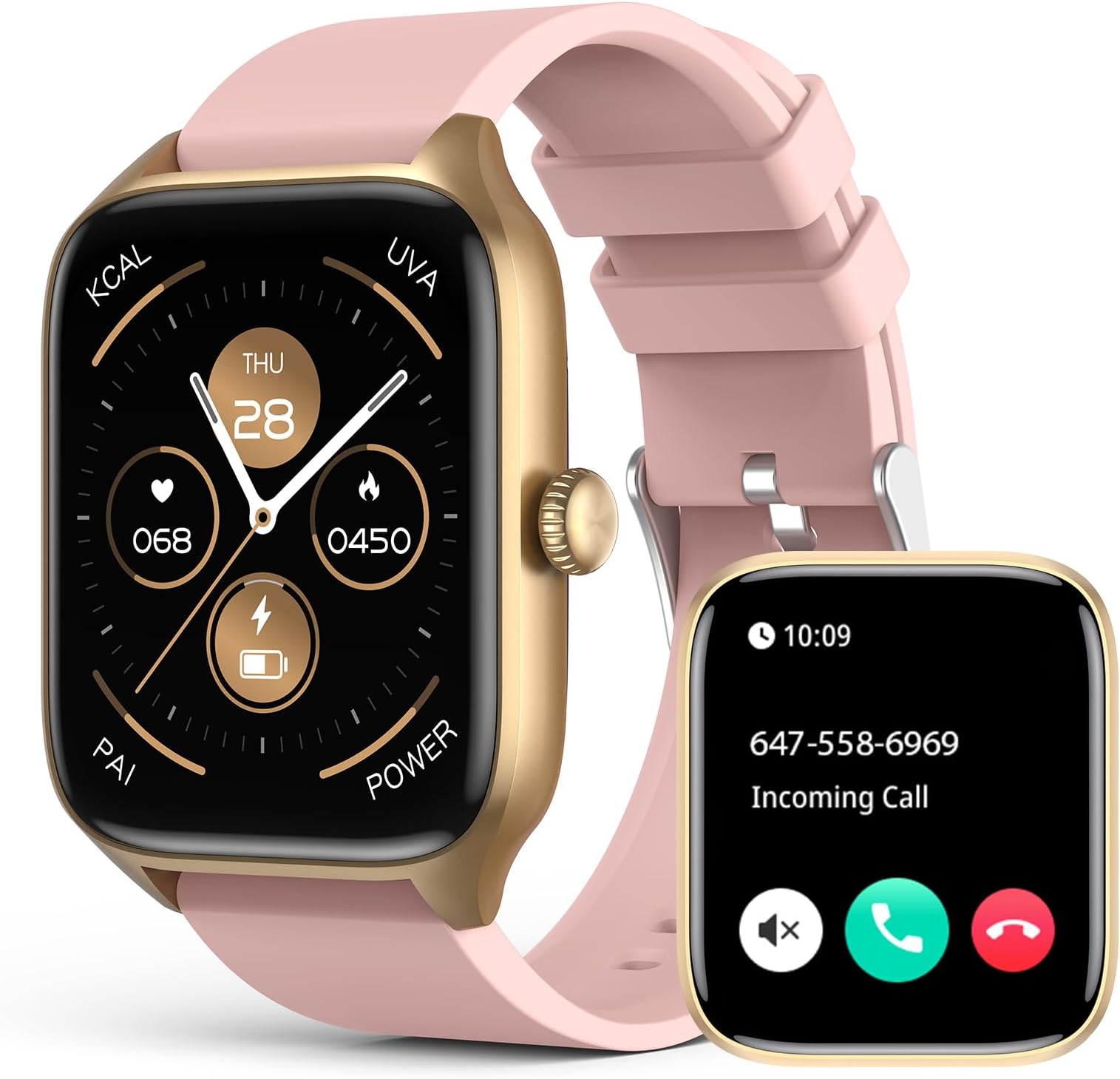 SIEMORL Smartwatch Herren mit Telefonfunktion,Fitness Tracker 1.43“AMOLED-Display Armbanduhr ...