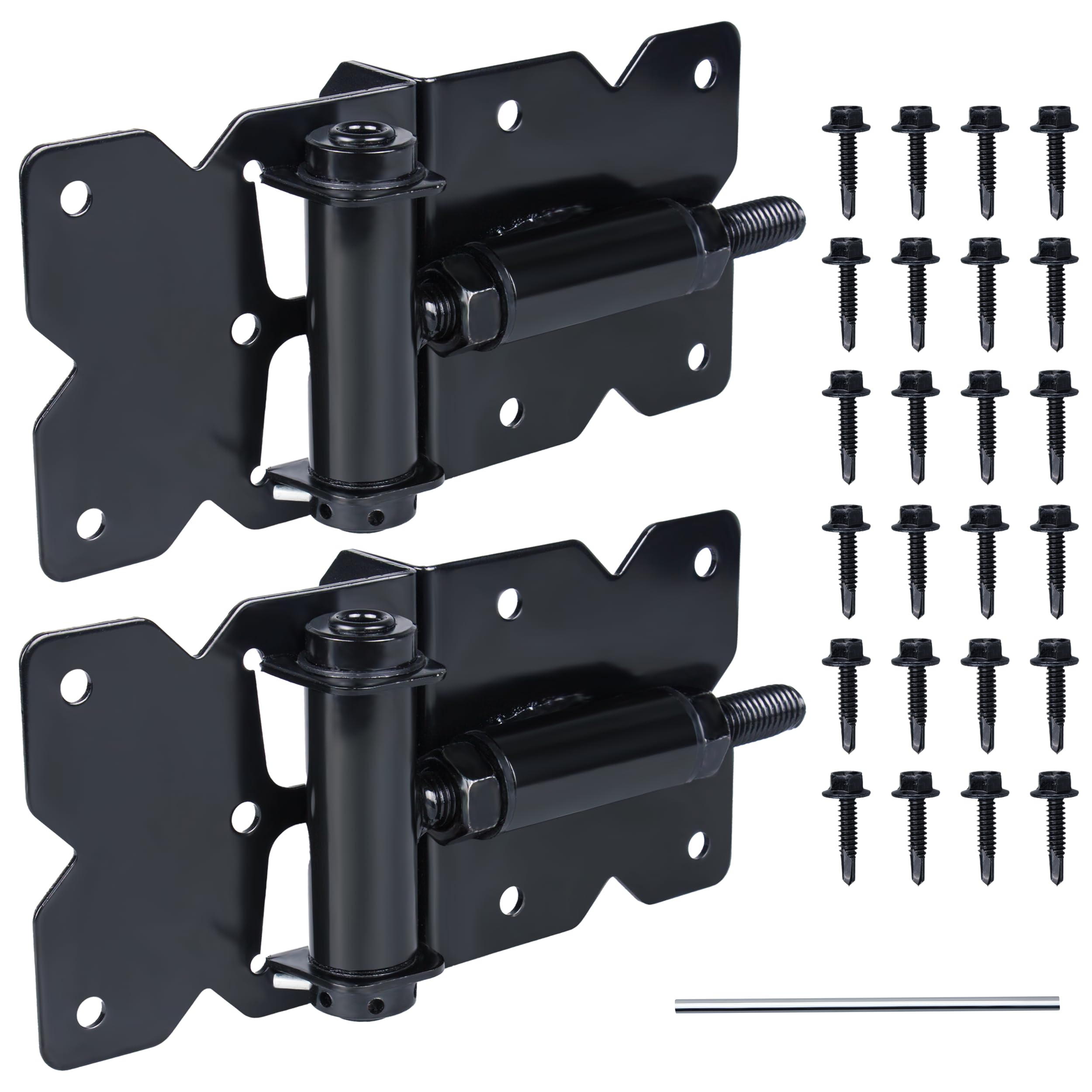 Amazon.com: Self Closing Gate Hinges for Wood/Vinyl/PVC/Metal Fence ...