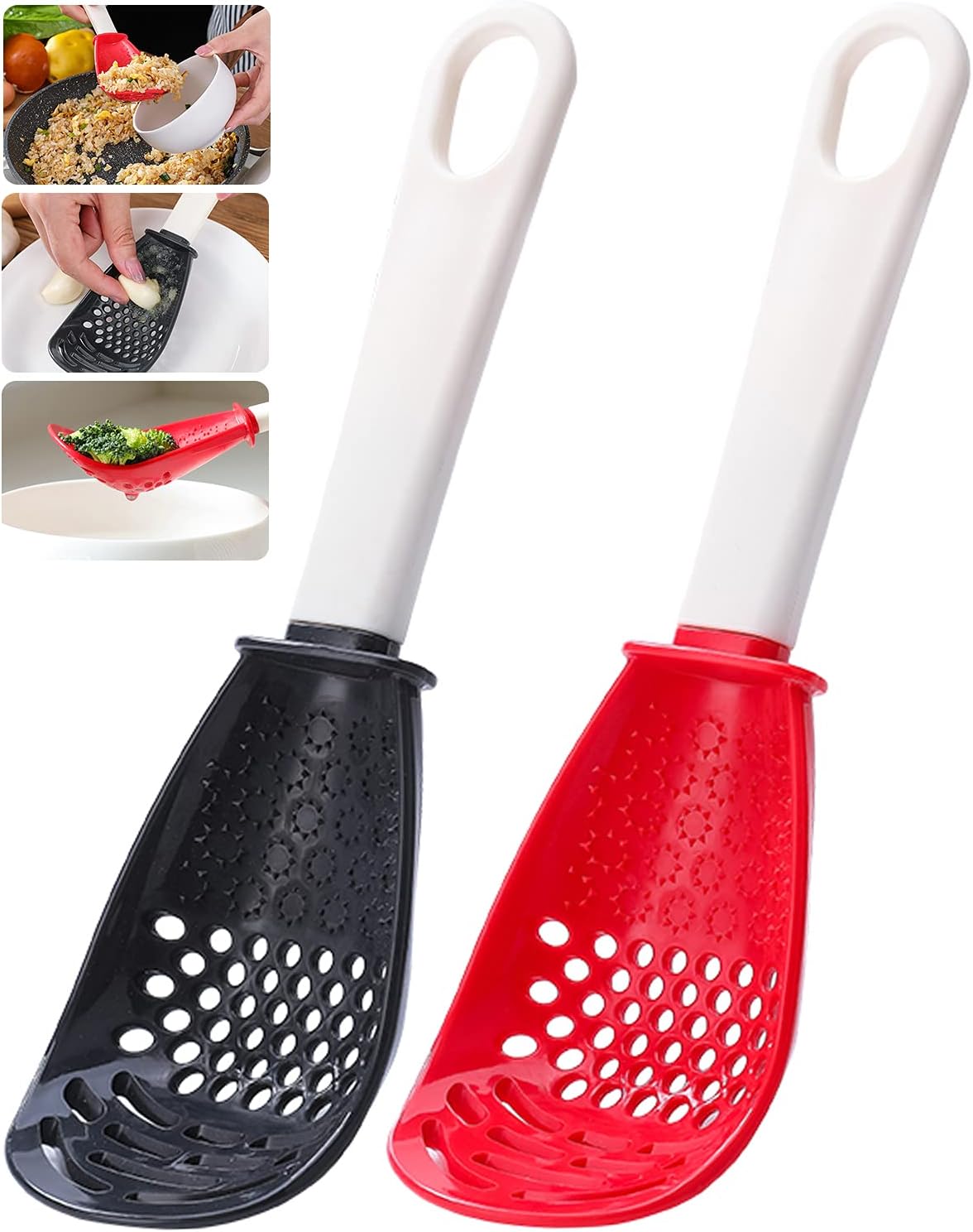 Amazon.com: 2PCS Multifunctional Kitchen Cooking Spoon, Skimmer Scoop ...
