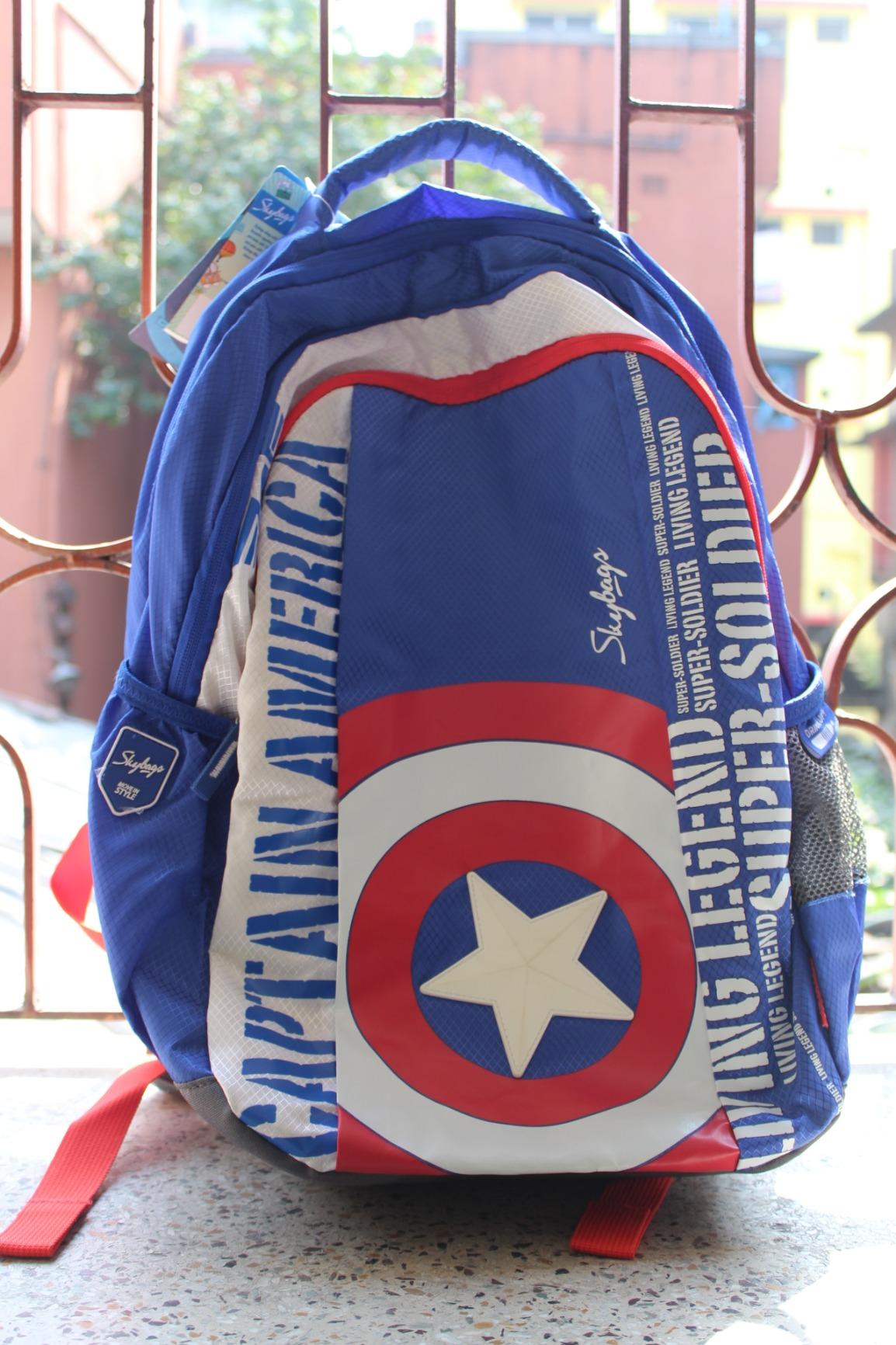 Skybags SB Marvel Polyester 32 Ltr Blue School Backpack : Amazon.in ...