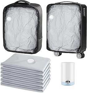 Amazon.com: SUOCO Travel Vacuum Bags for Luggage and Backpack, 6 Medium ...