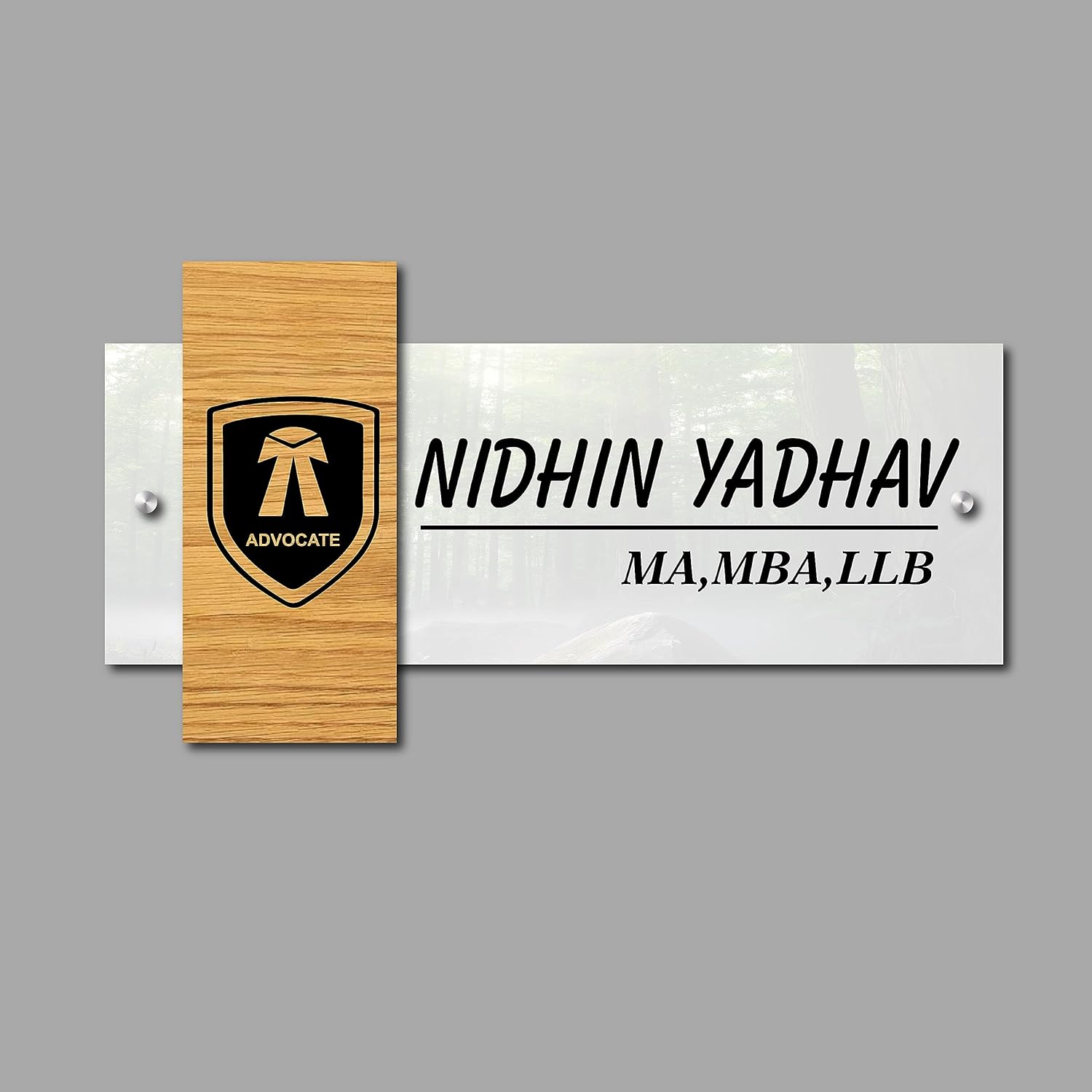 STUDPEEK Advocate Customized House Name Board | Personalized Name Plate ...
