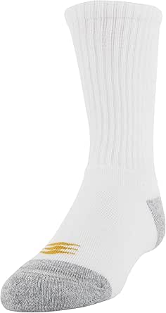 Amazon.com: PowerSox Boys' Little Full Cushion Crew Socks, 8 Pairs ...