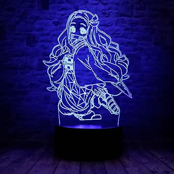 Cute Kamado Nezuko Demon Slayer Anime Character Merch 3D Optical ...