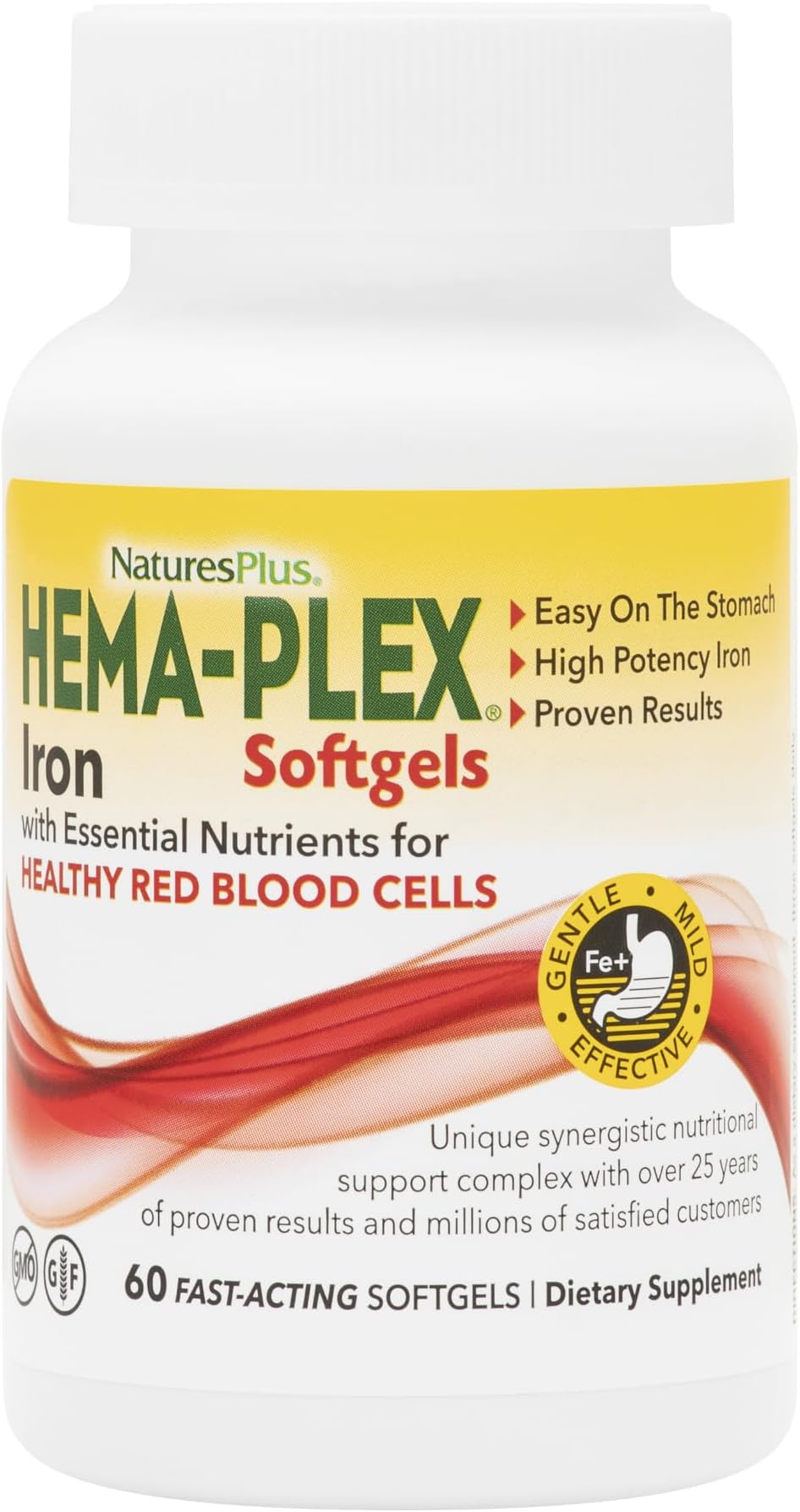 Amazon.com: NaturesPlus Hema-Plex Iron - 60 Fast-Acting Softgels - 85 ...