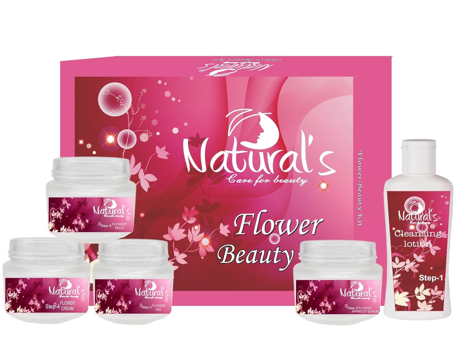 Natural's Care For Beauty Flower Facial Kit for Women, facial kit for ...