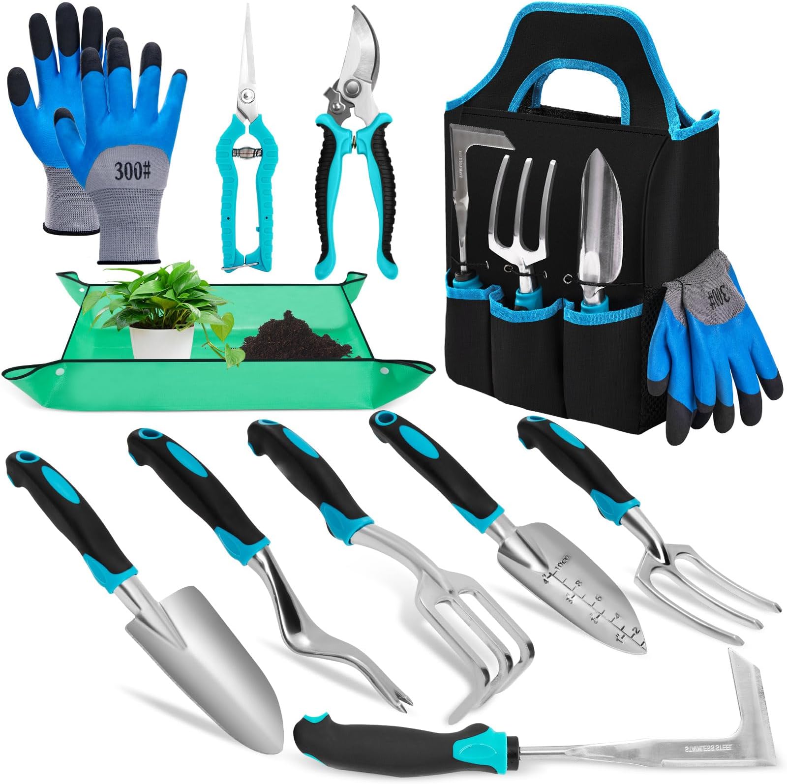 Amazon.com : 7pc Stainless Steel Heavy Duty Tool Set with Non-Slip ...