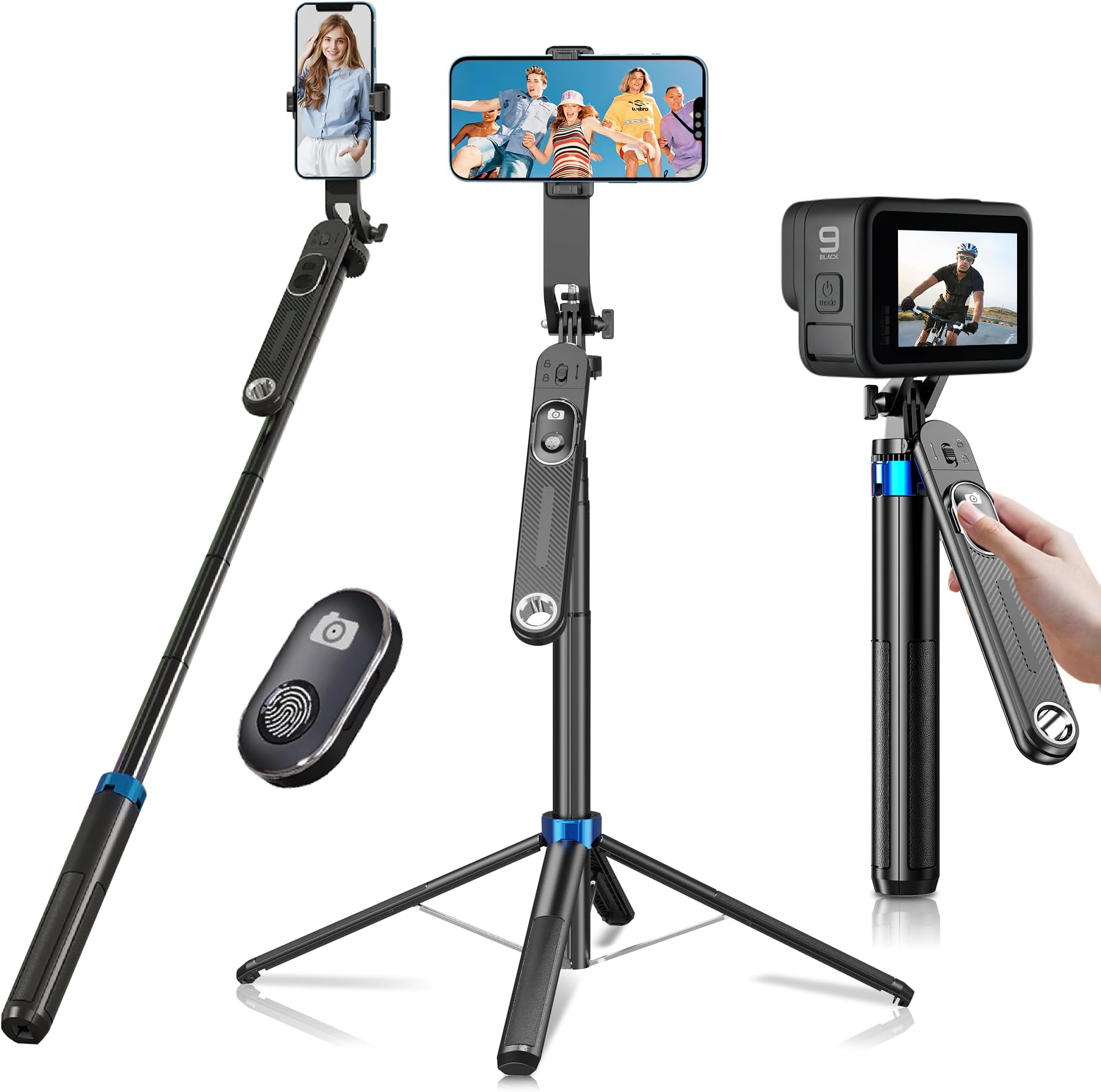 Amazon.com: Selfie Stick Phone Tripod-71 Cell Phone Holder with Remote ...