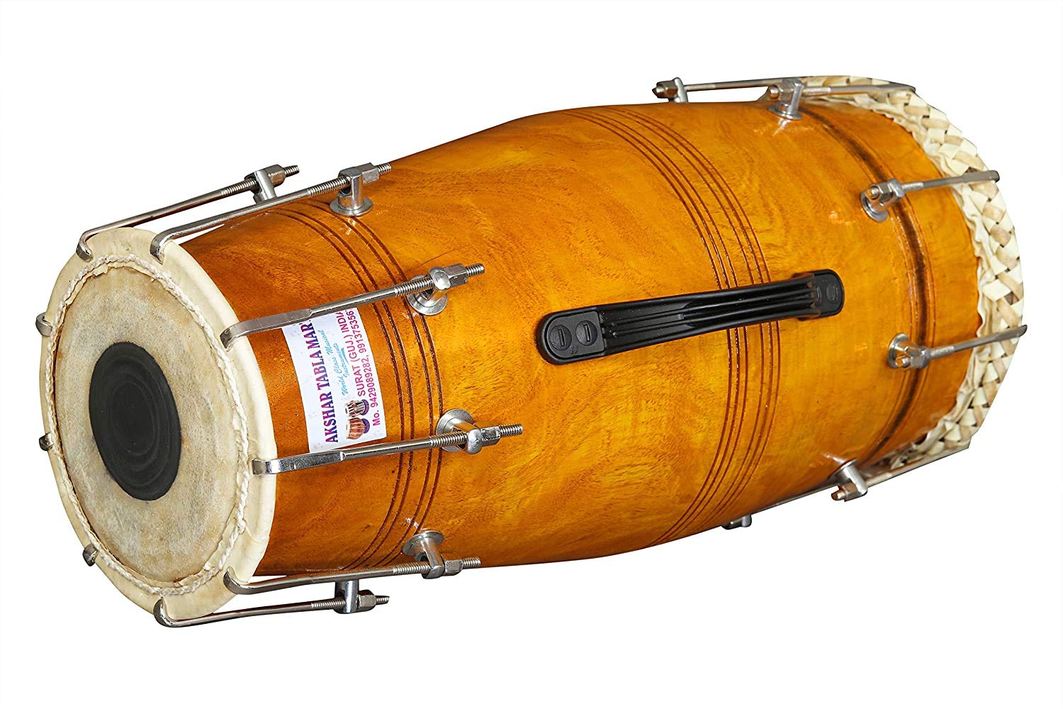 Akshar Tabla Mart classical Naal Dholki With bag with upper cover ...