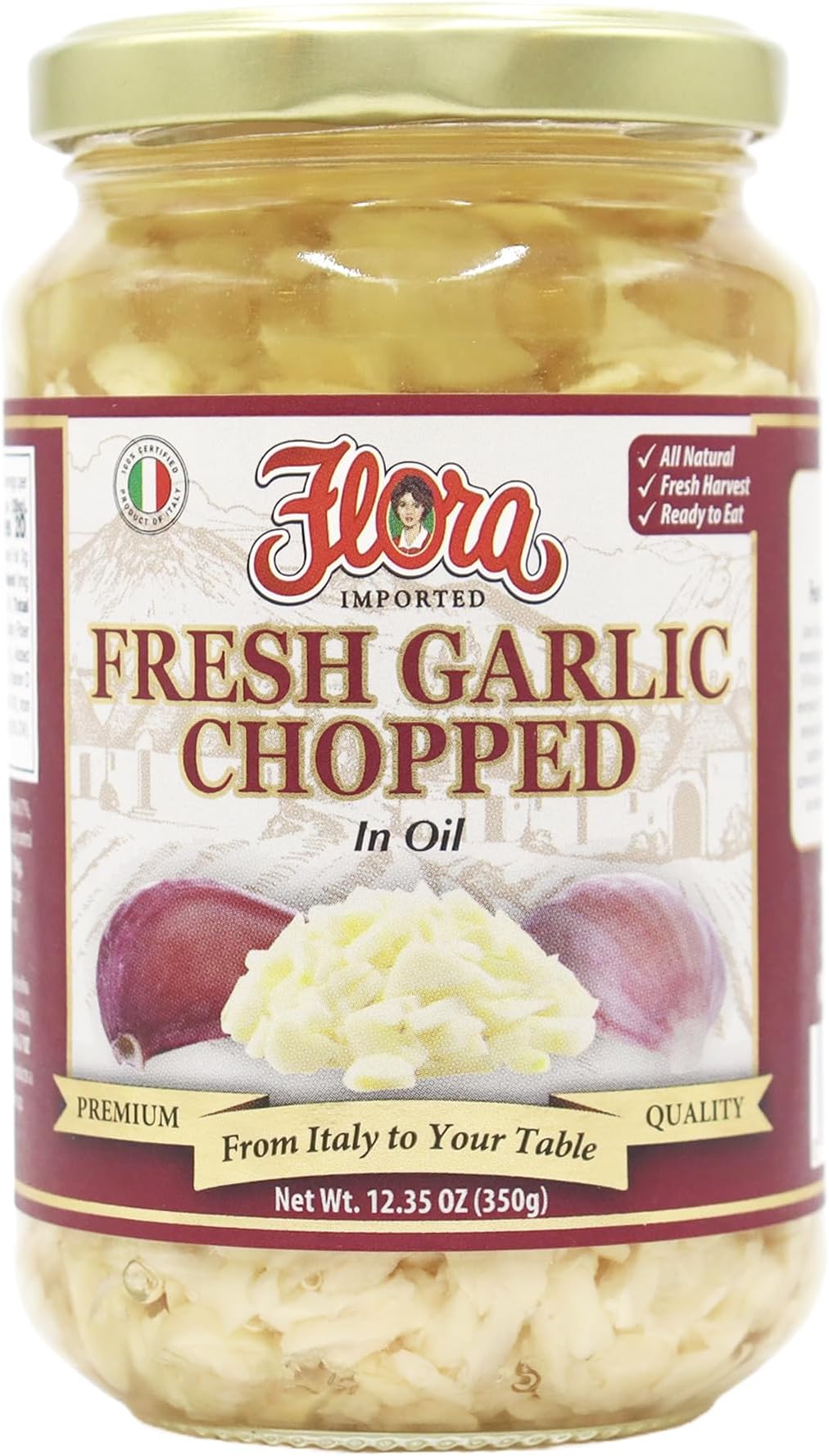 Amazon.com : Flora Foods Italian Fresh Garlic Chopped In Oil Mild ...
