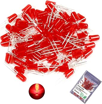 Juasky 150pcs 5mm LED Diode Lights,Light Emitting Diodes,Red LED for ...