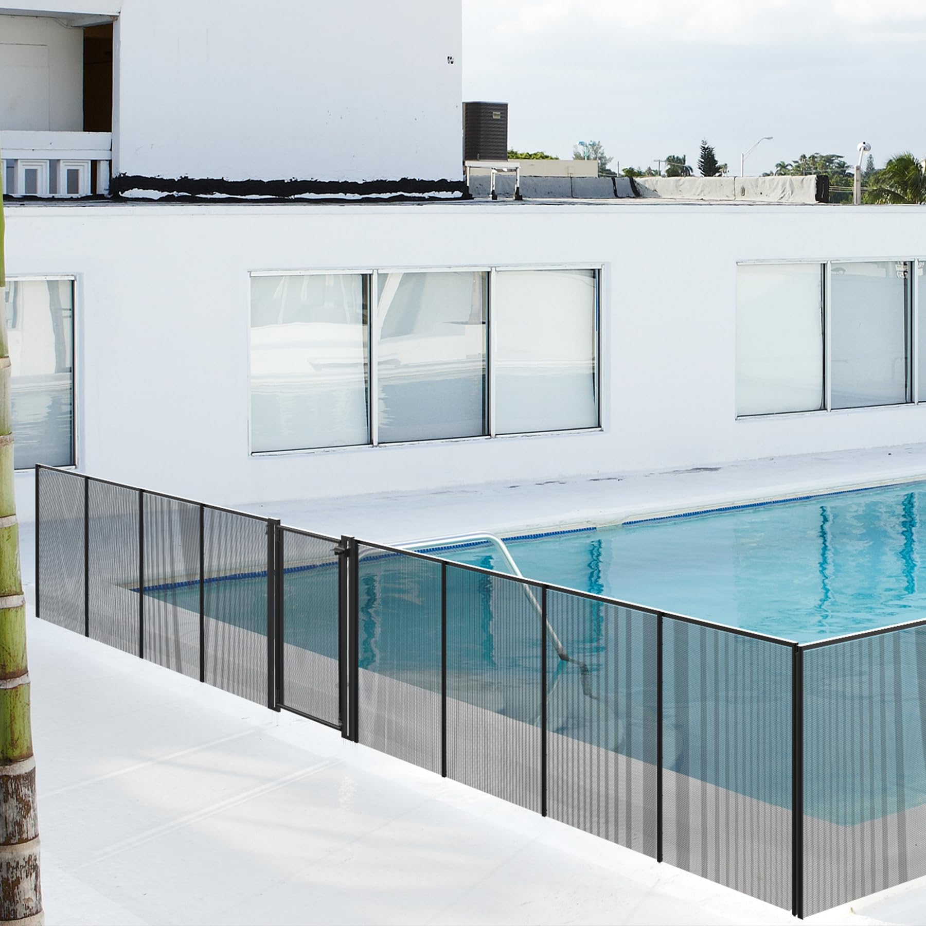 Domi Pool Fence, DIY Pool Safety Fence for Inground Pools, Removable ...