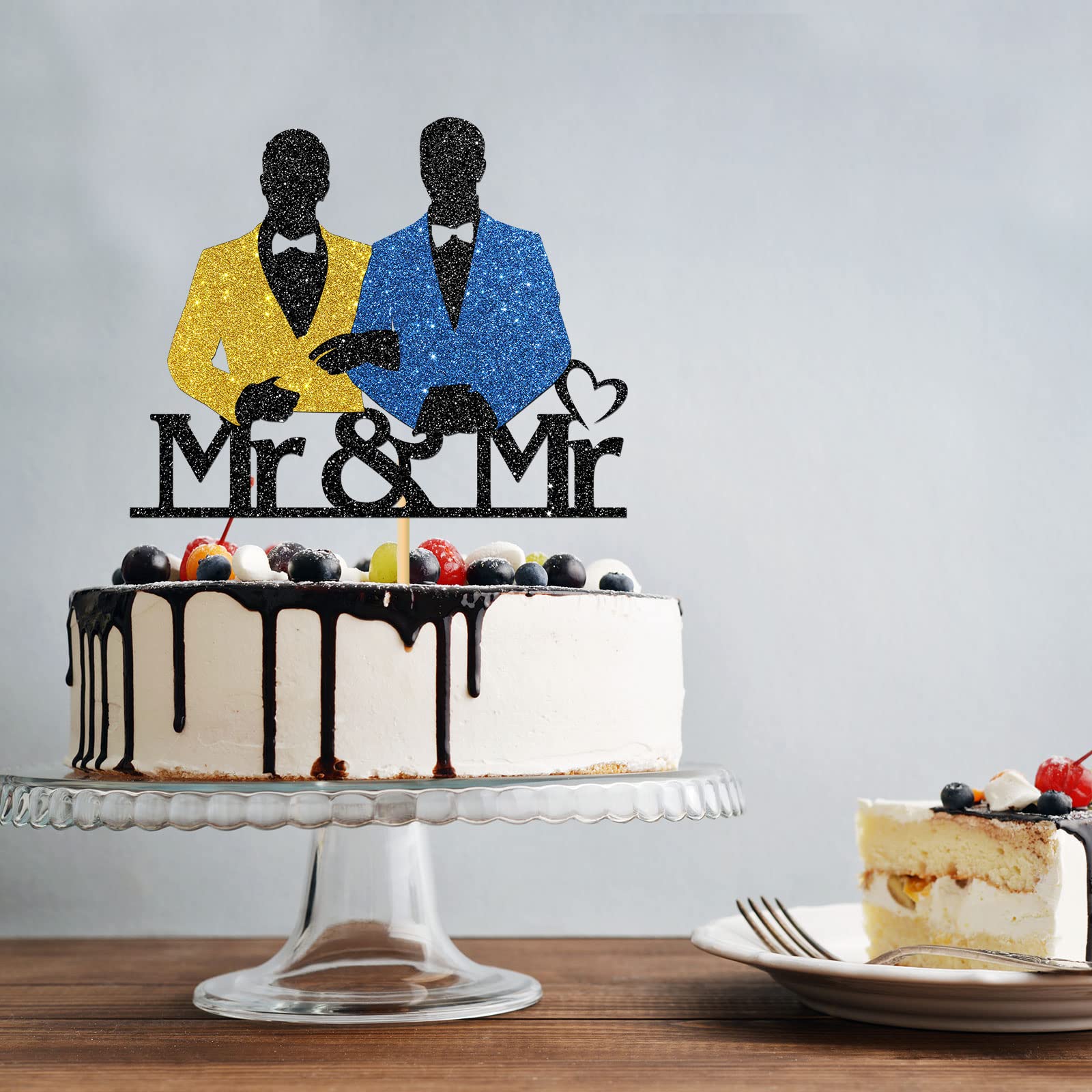 Snapklik.com : Mr & Mr Cake Topper, Gay Wedding Cake Decor, Men Groom ...