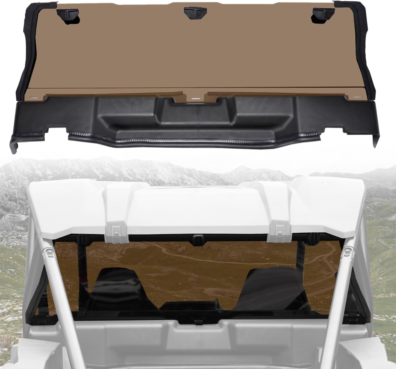 Amazon.com: SuperATV Dark Tinted Rear Windshield for 2024+ Polaris RZR ...