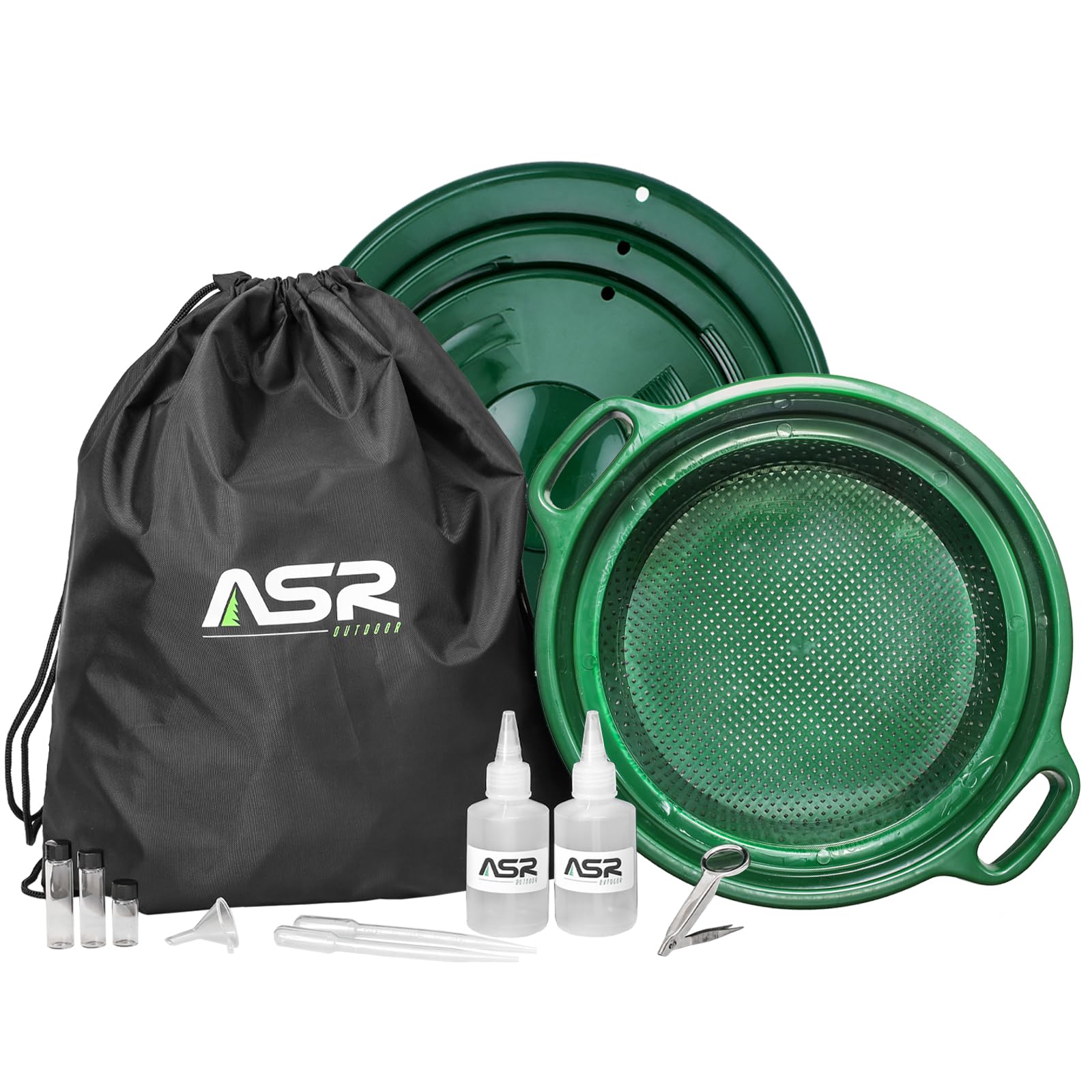 Amazon.com: ASR Outdoor 14pc Portable Gold Panning Kit with Deep Dish 1 ...