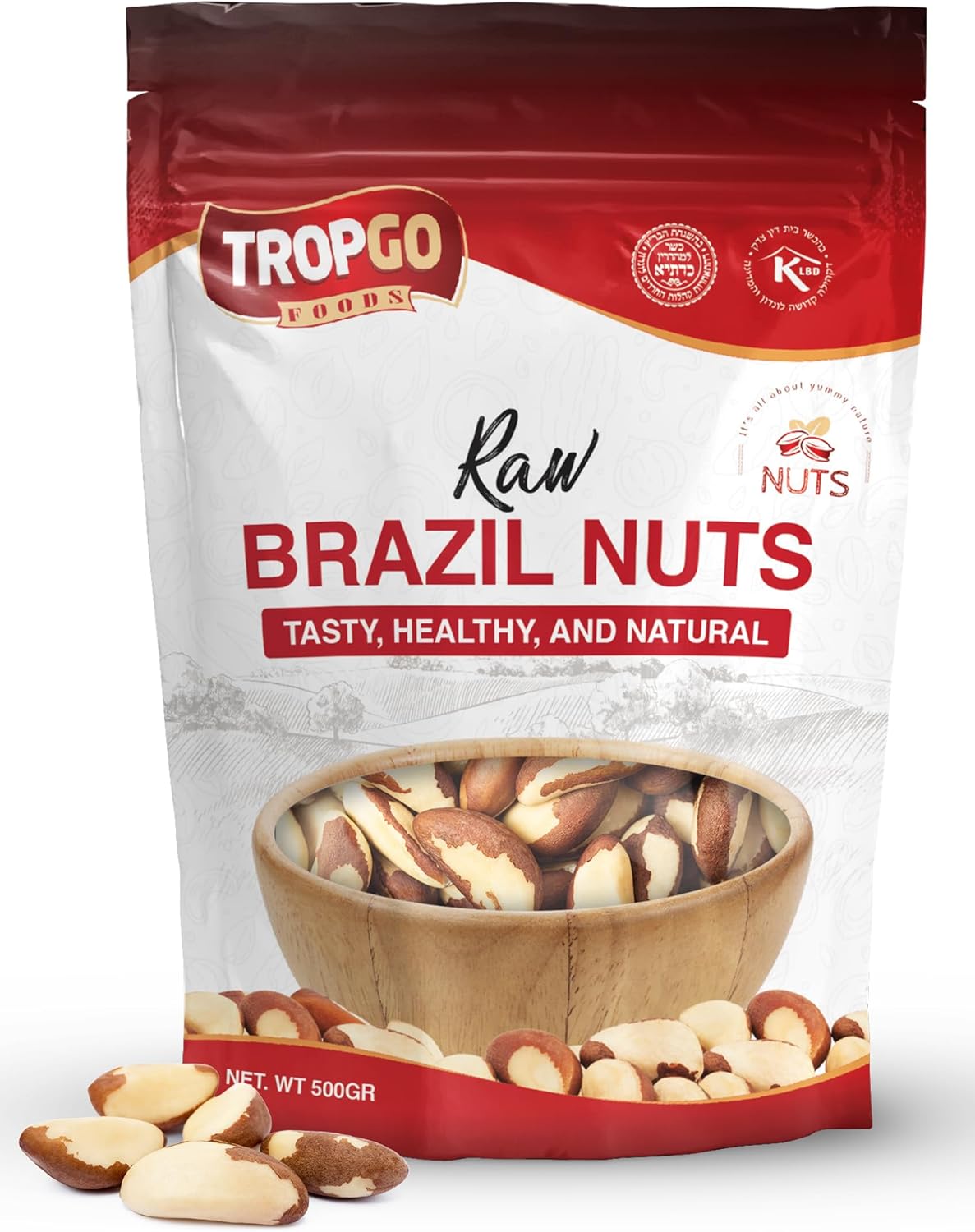 Tropgo Raw Brazil Nuts 500g - Packed Fresh, 100% Natural Brazilian Nuts ...