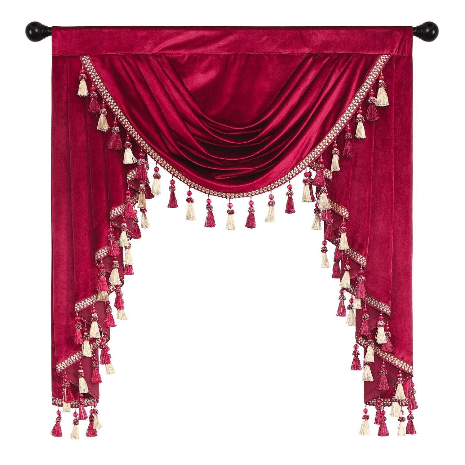 Amazon.com: VOGOL Vintage Waterfall Valance for Living Room, Super Soft ...