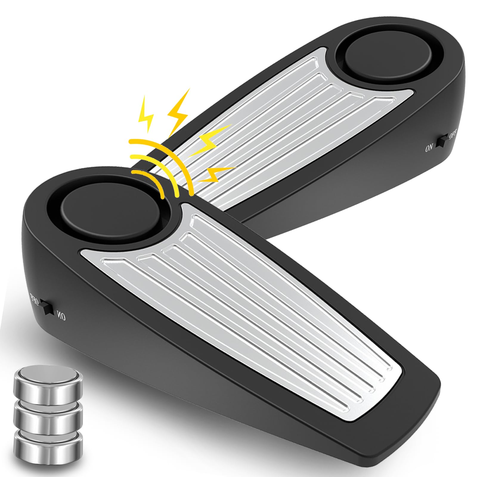 Upgraded Door Stop Alarms 130dB Intruder Alert Siren, Floor Mount Type ...