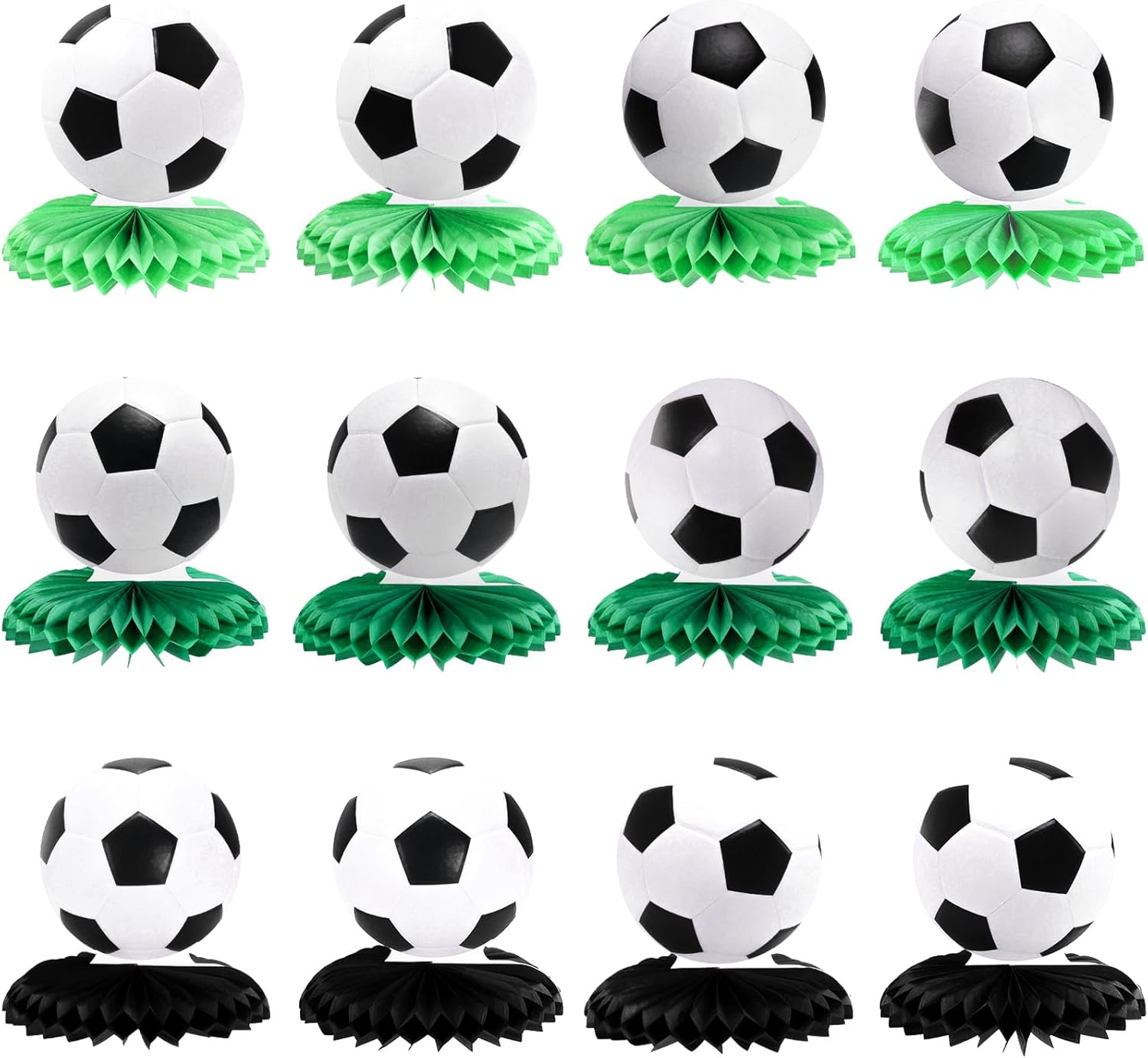 Amazon.com: 12 Pcs Soccer Honeycomb Centerpieces Sports Themed Table ...