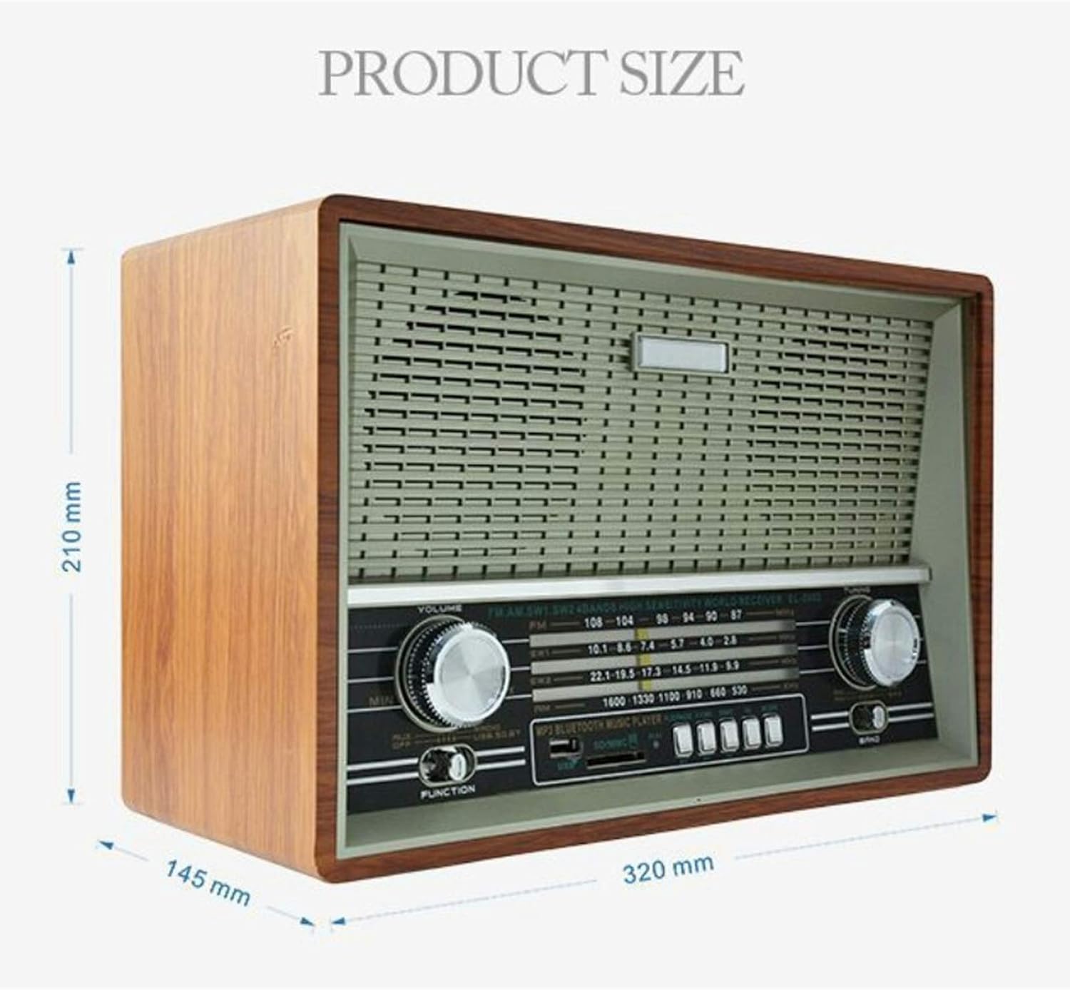 High Fidelity Retro FM Radio, Radio Cassette Player and Recorder with ...