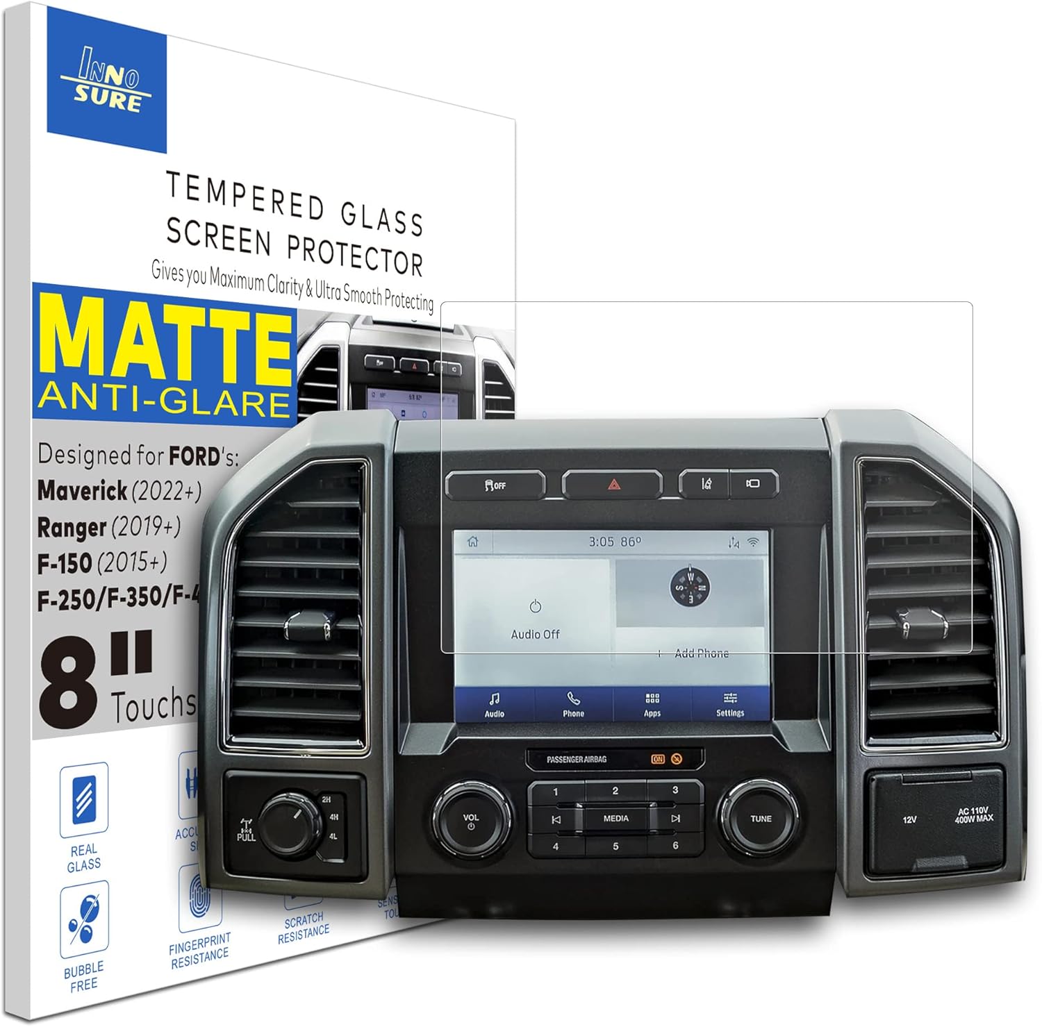 Amazon.com: INNOSURE Tempered Glass AG Screen Protector Designed for ...