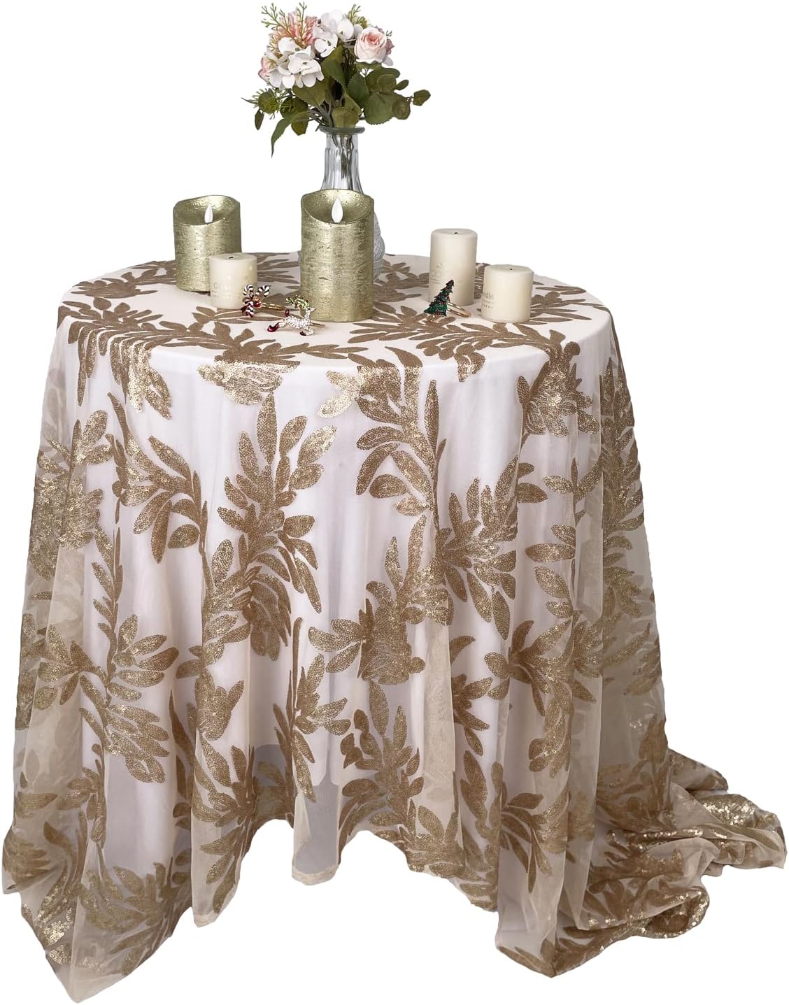 Amazon.com: Wedding Linens Inc. 85" Square Embroidered Organza Sheer ...