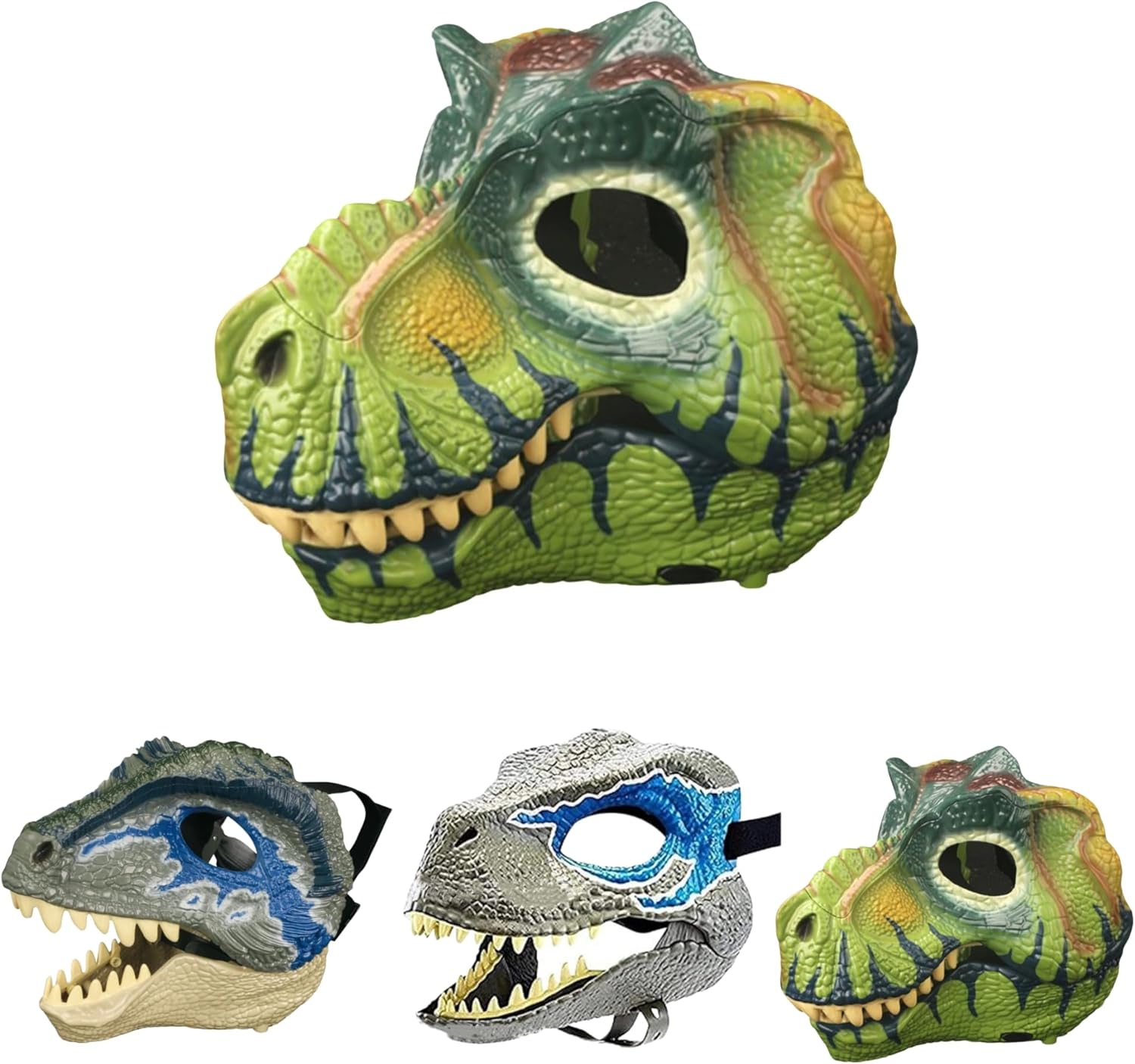 Amazon.com: ocpcrn Dinosaur masks, real latex animal masks with movable ...