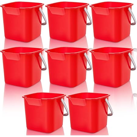 Amazon.com: Roshtia 6 Pcs 3 Quart Cleaning Bucket Small Sanitizing ...