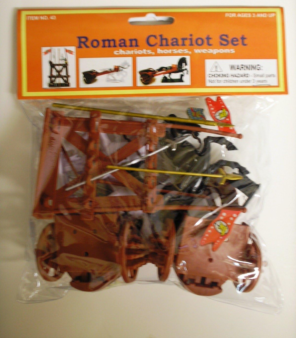 BMC 43 Roman Chariot Set with Horses & Weapons Bagged Playset : Amazon ...