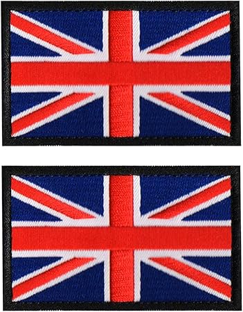 Amazon.com: 2 PCS AliPlus British Flag Patches UK United Kingdom Flag ...