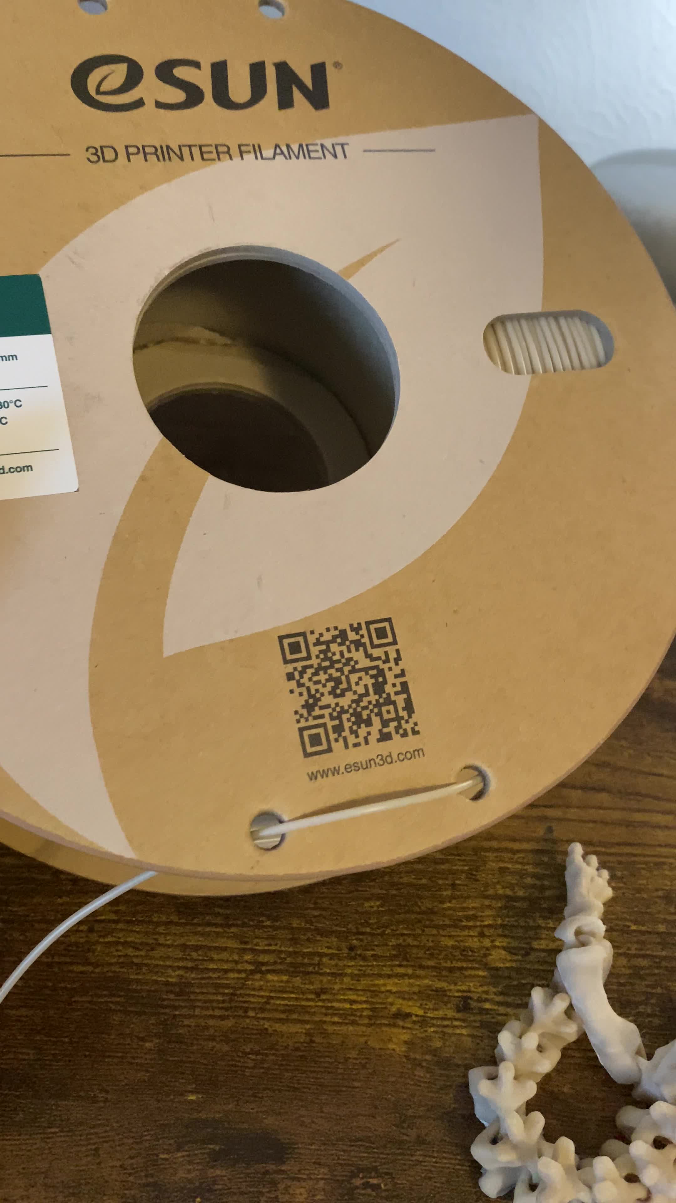 Watch eSUN PLA Bone White Filament Smooth Strong and Spooky on Amazon Live