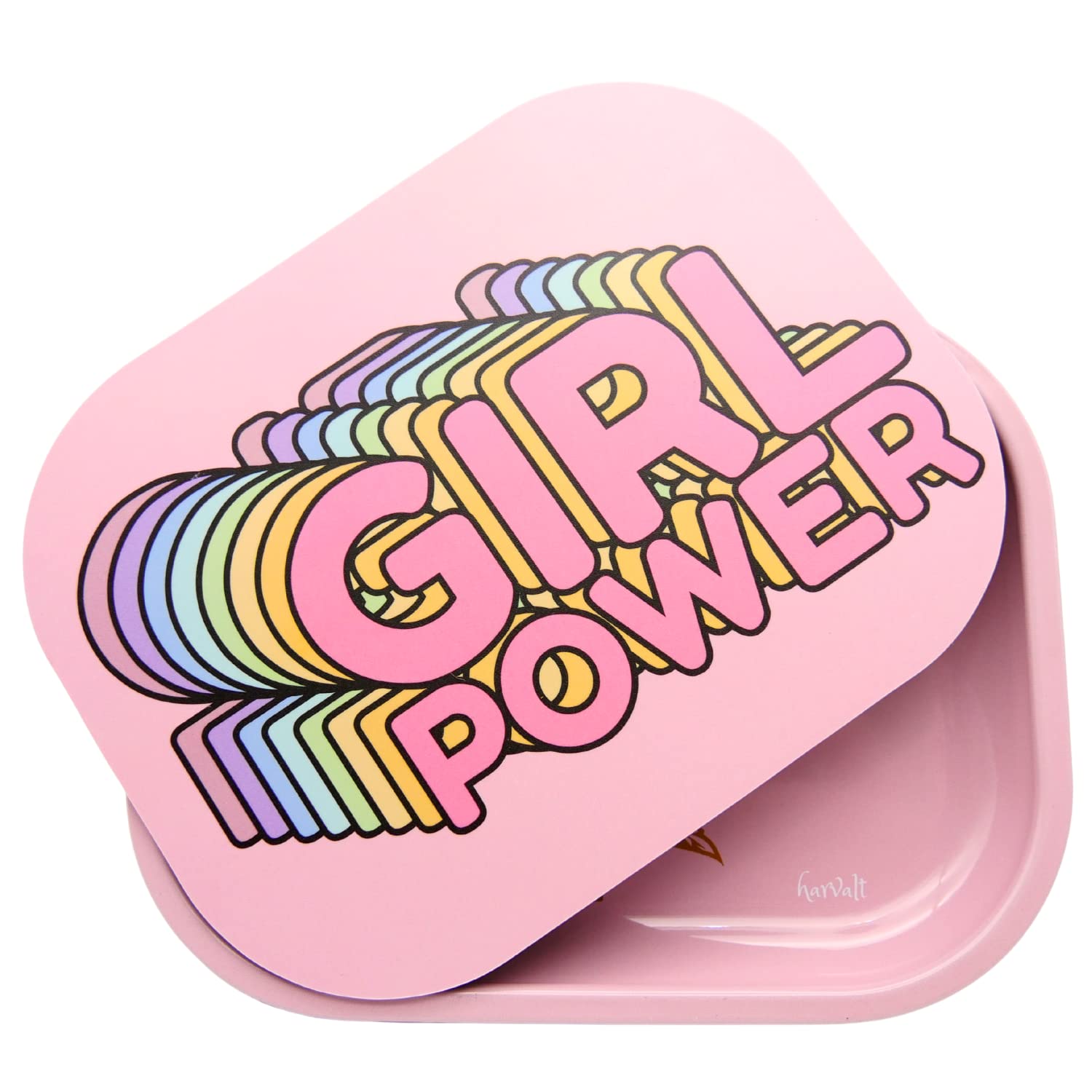 Amazon.com: Girl Power Pink Rolling Tray with Magnetic Lid - Decorative ...
